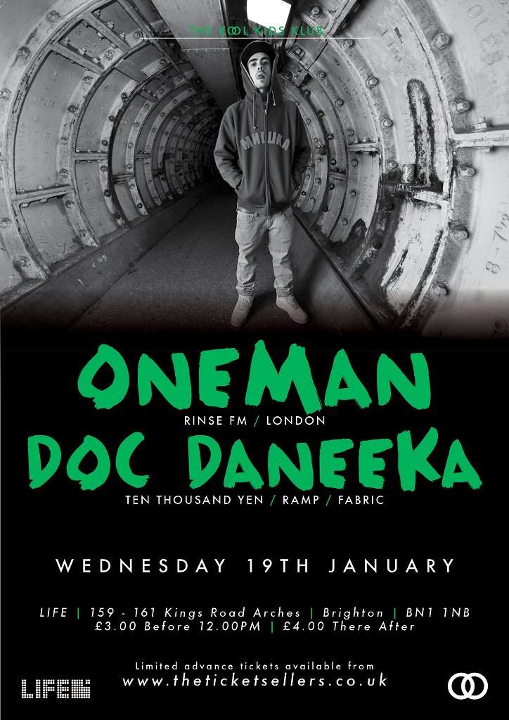 The Kool Kids Klub Brighton with Oneman, Doc Daneeka en Life, Brighton