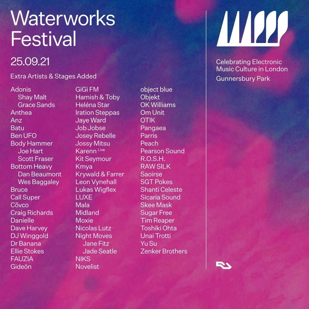 Waterworks Festival 2021 at Gunnersbury Park, London