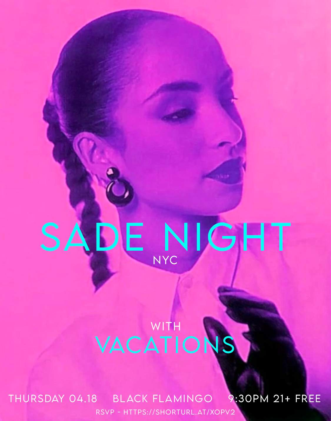 the Return of SADE NIGHT at Black Flamingo, New York City
