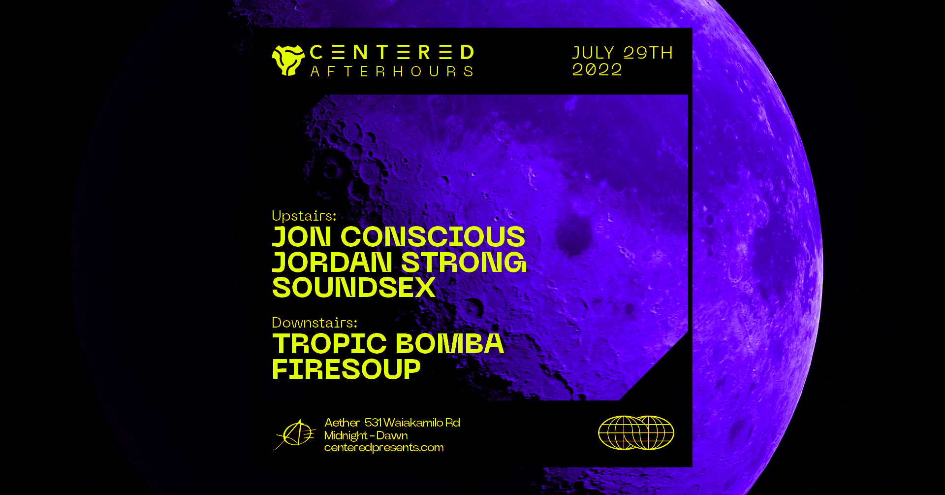 Centered Afterhours, JORDAN STRONG, JON CONSCIOUS, SoundSex at Aether ...