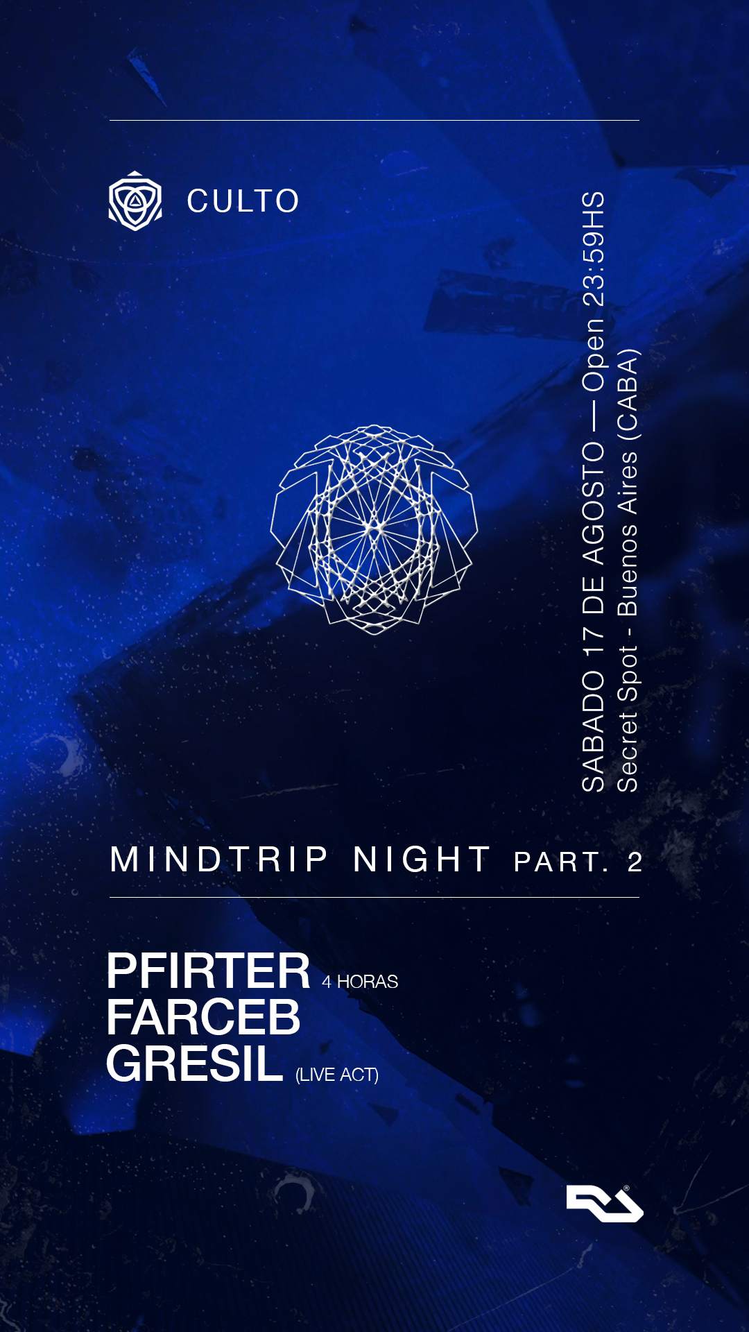 Culto pres. Mindtrip Night: Pfirter, Farceb & Gresil at Secret Spot at ...