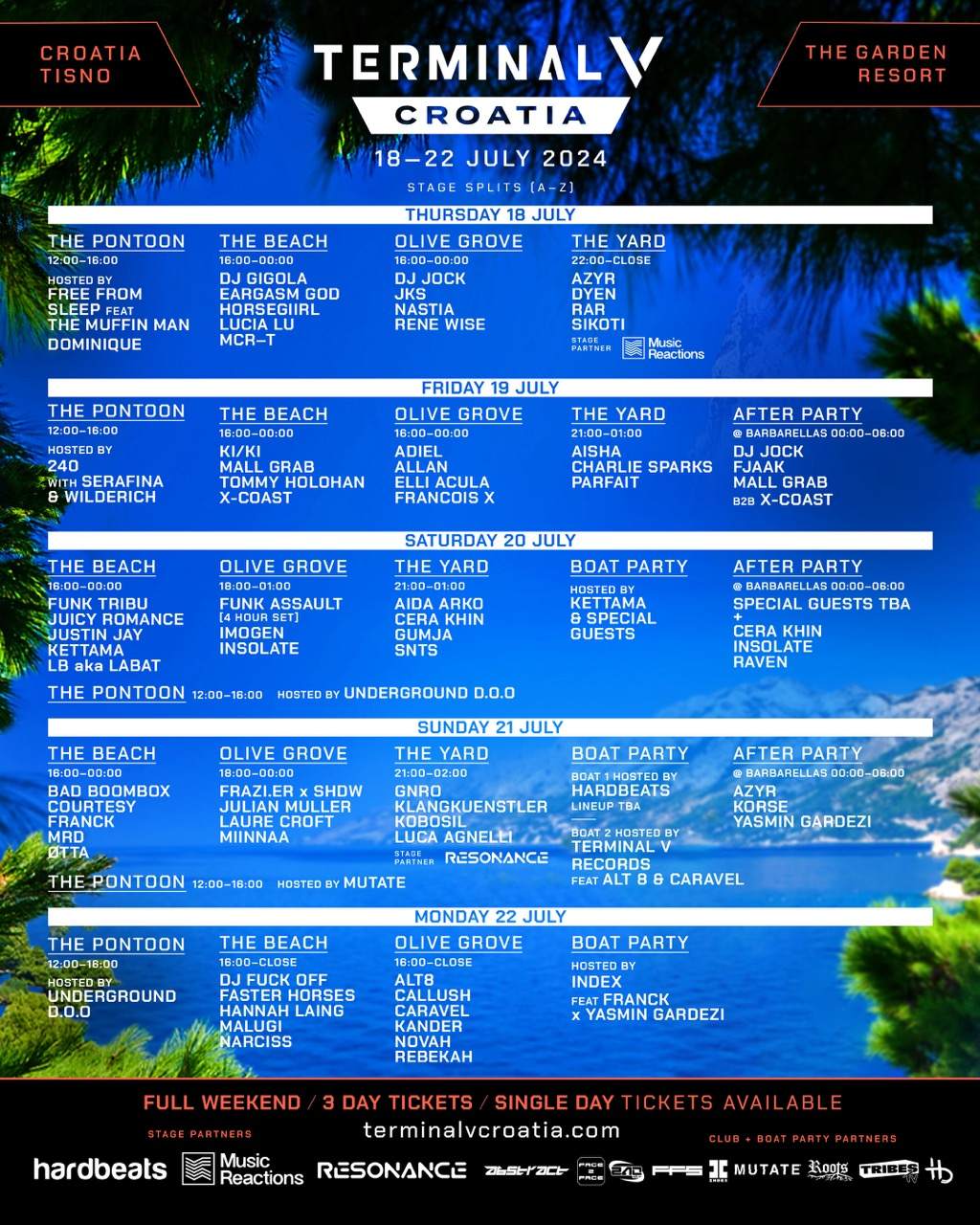 Terminal V Croatia 2024 at The Garden Tisno, Croatia