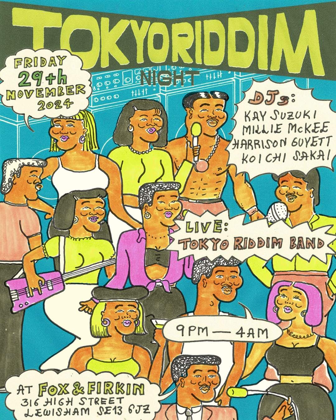 Tokyo Riddim Band Live + DJ: Millie McKee, Harrison Guyett, Koichi ...