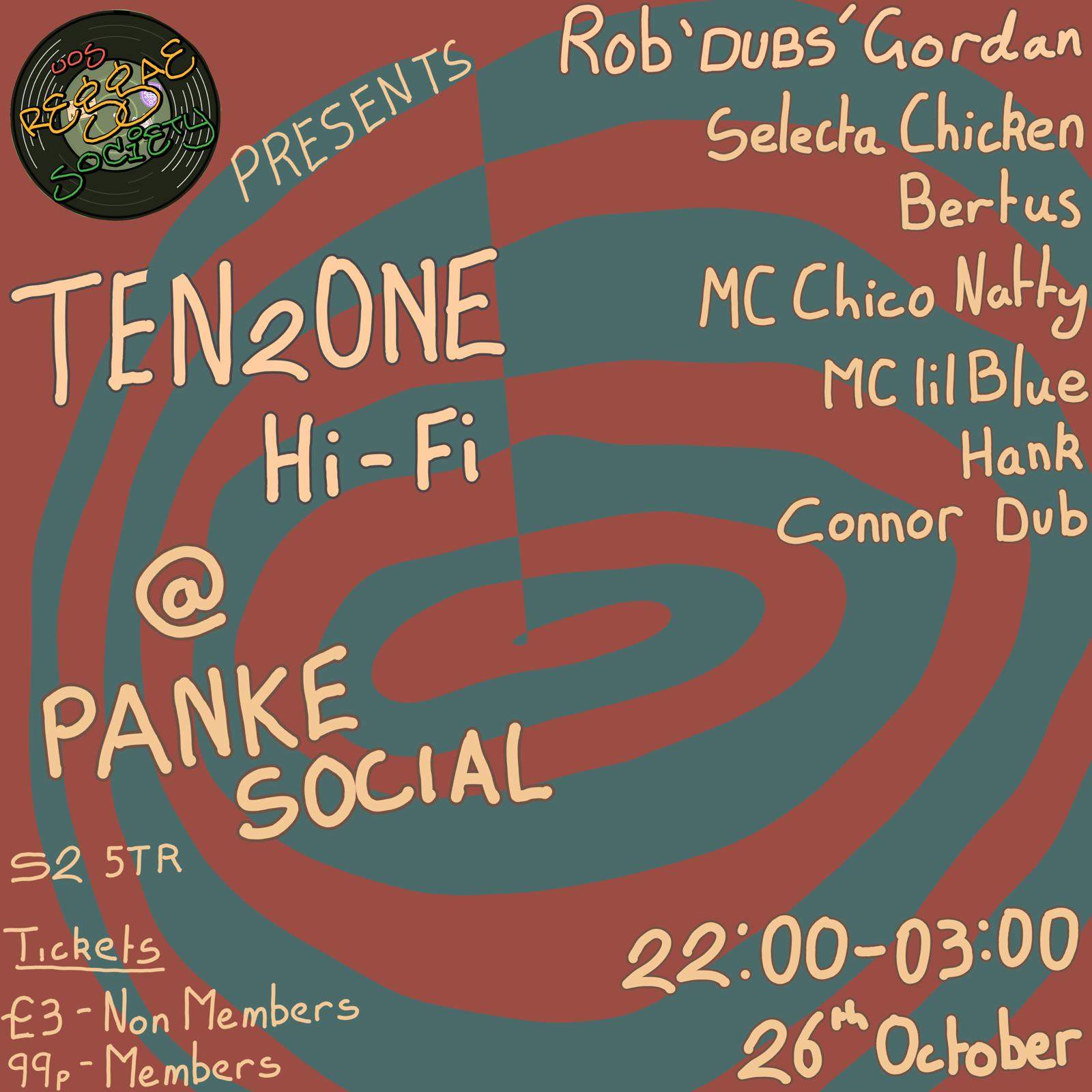 TEN2ONE AND REGGAE SOC RETURN TO PANKE: HALLOWEEN EDITION at Panke ...