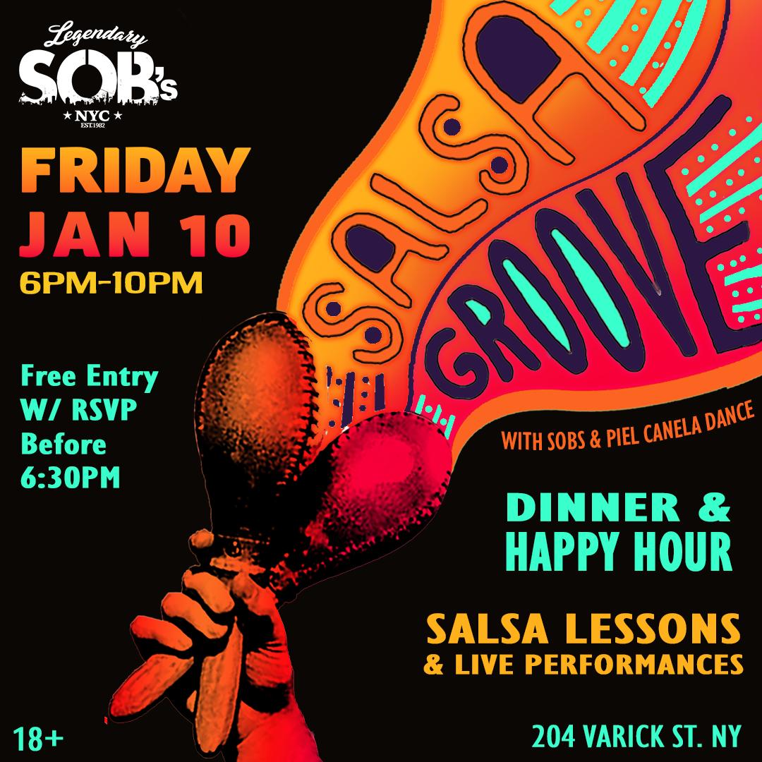 Salsa Groove: Free Salsa Dance Lessons & Happy Hour at SOBs, New York City