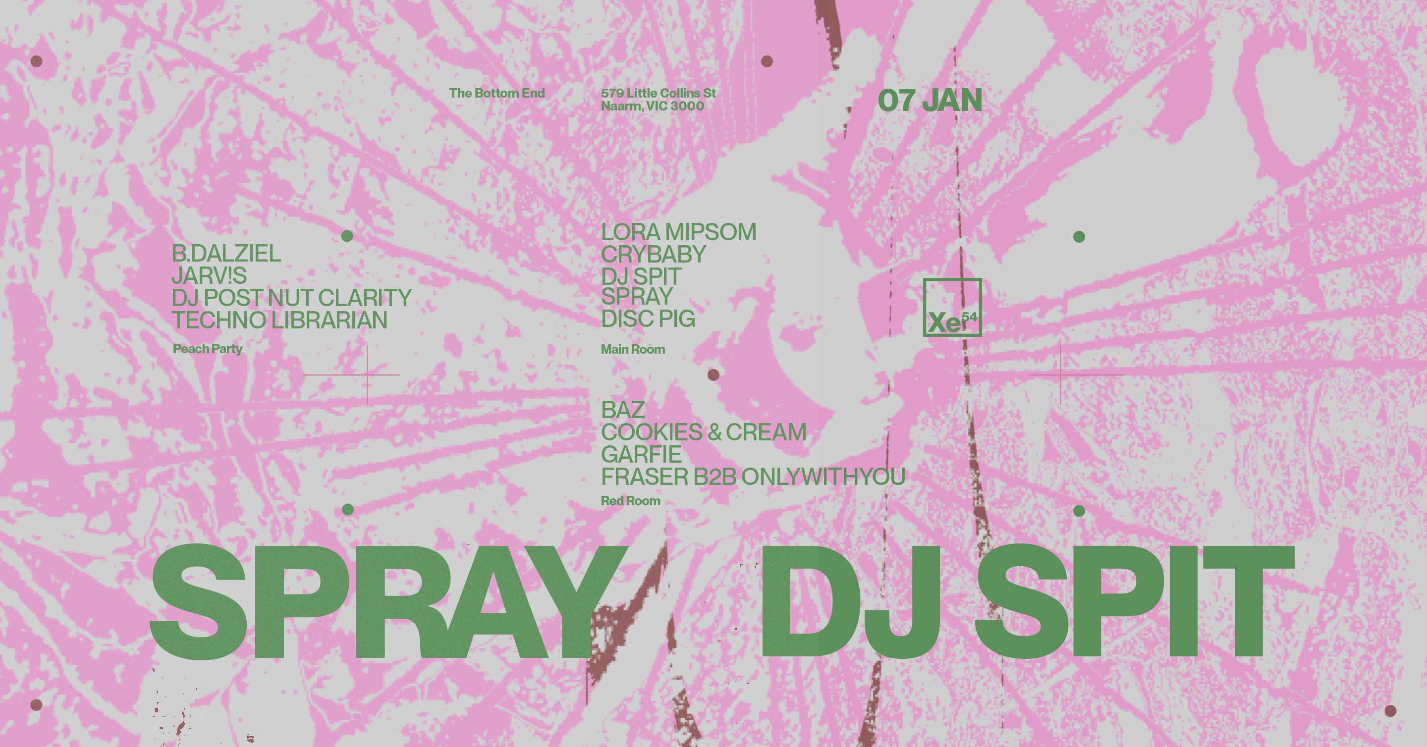 Xe54 DJ SPIT + Spray en Xe54, Melbourne