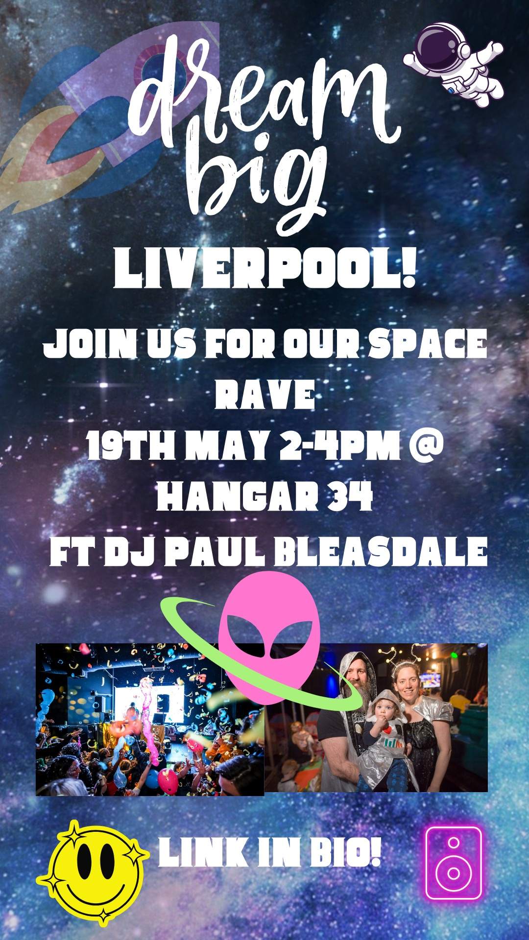 Big Fish Little Fish family rave at Hangar 34, Liverpool