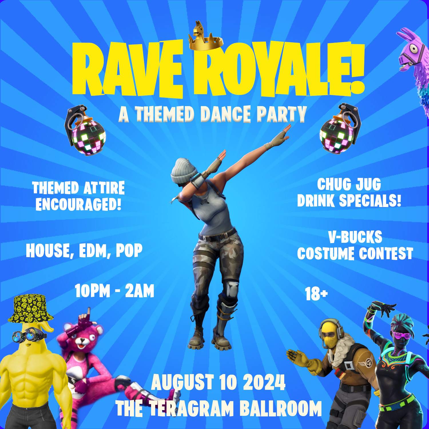 RAVE ROYALE - A Themed Dance Party at Teragram Ballroom, Los Angeles