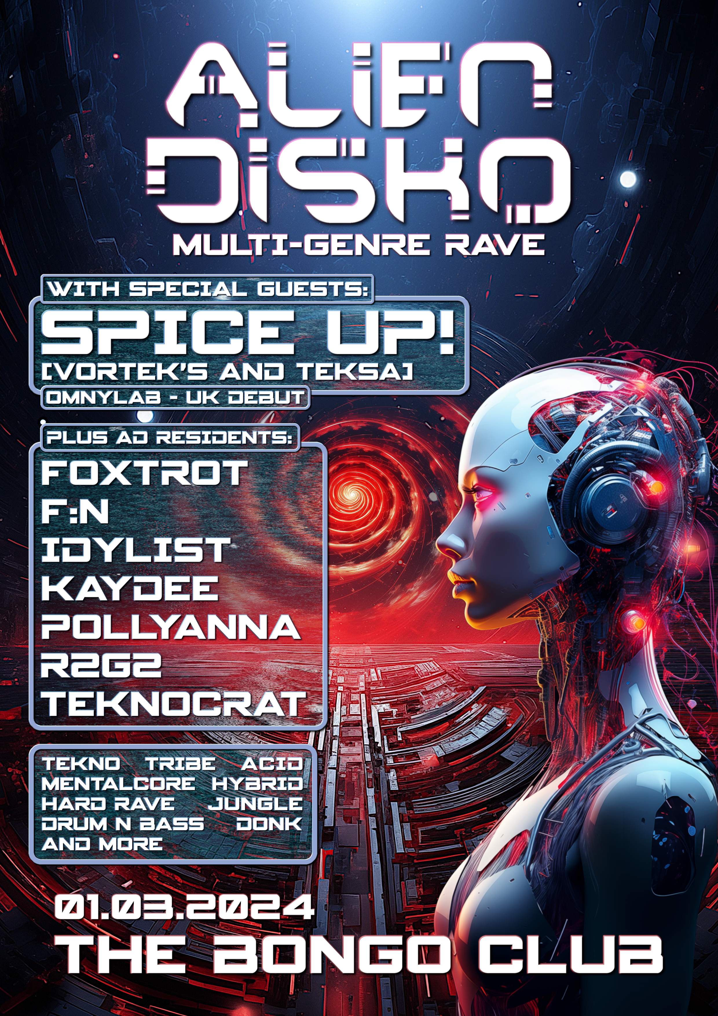 Alien Disko with Special Guests: Spice Up! (Vortek's and Teksa) [UK ...