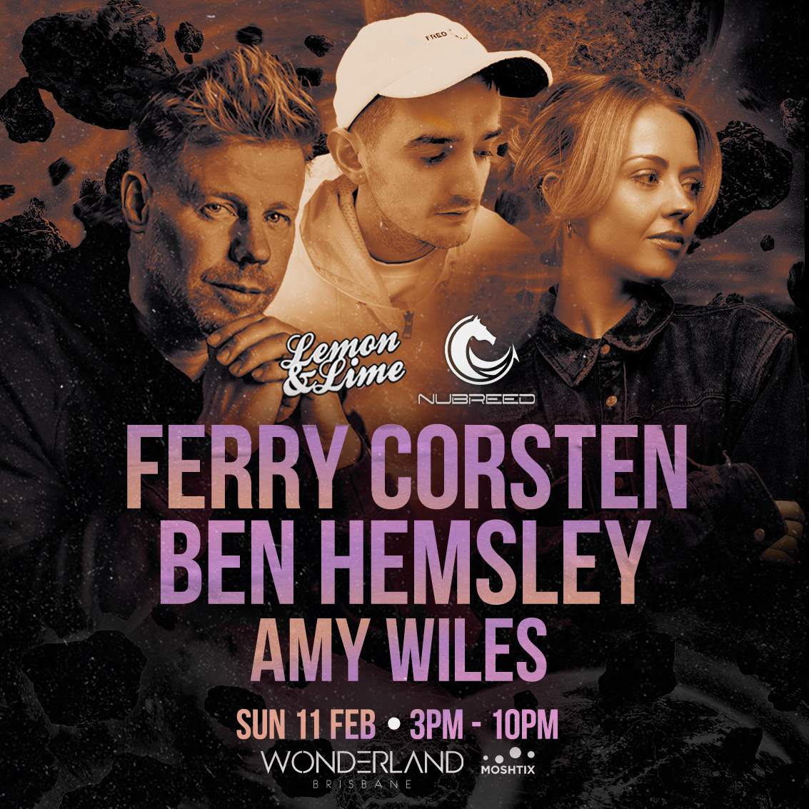 Ferry Corsten, Ben Hemsley, Amy Wiles- Brisbane Show en TBA ...