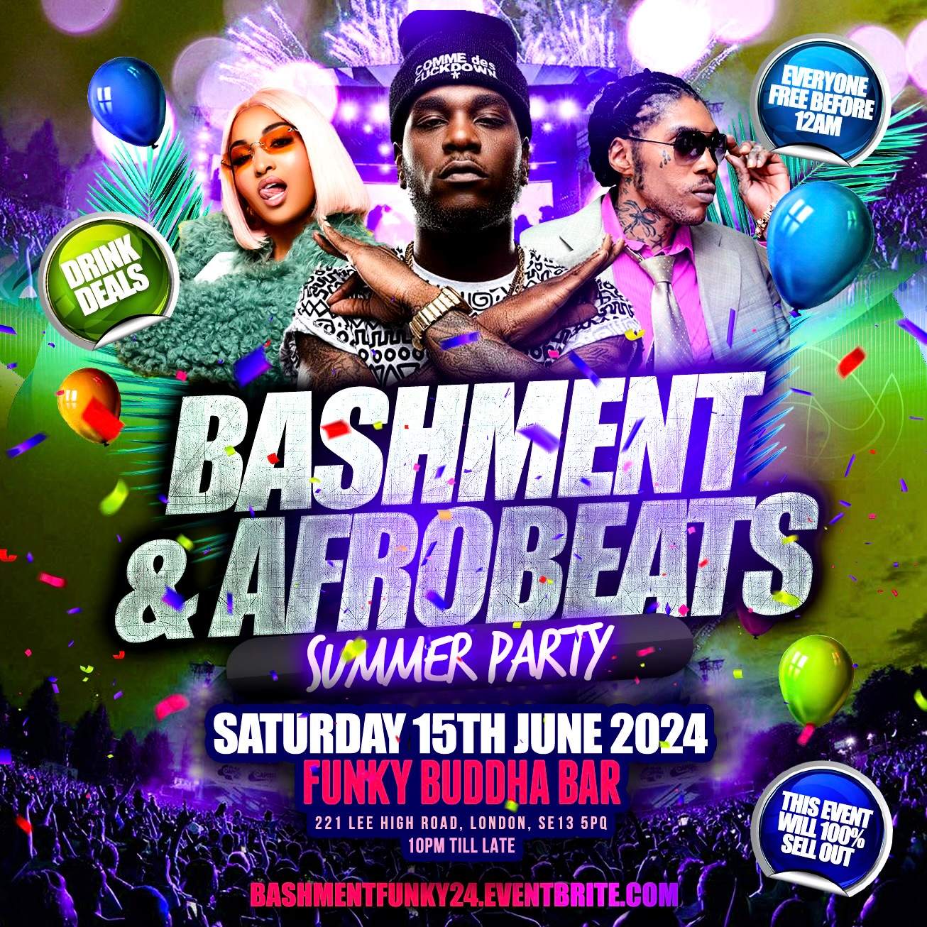Bashment & Afrobeats - Summer Party en Funky Buddha, London