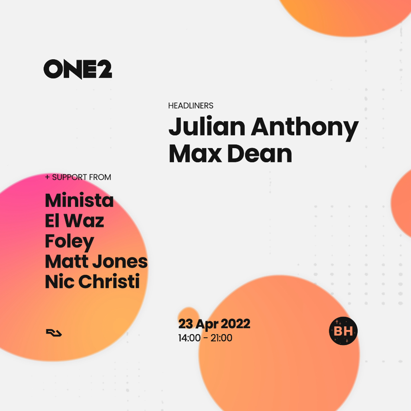 One2 presents - Julian Anthony and Max Dean at Basing House, London