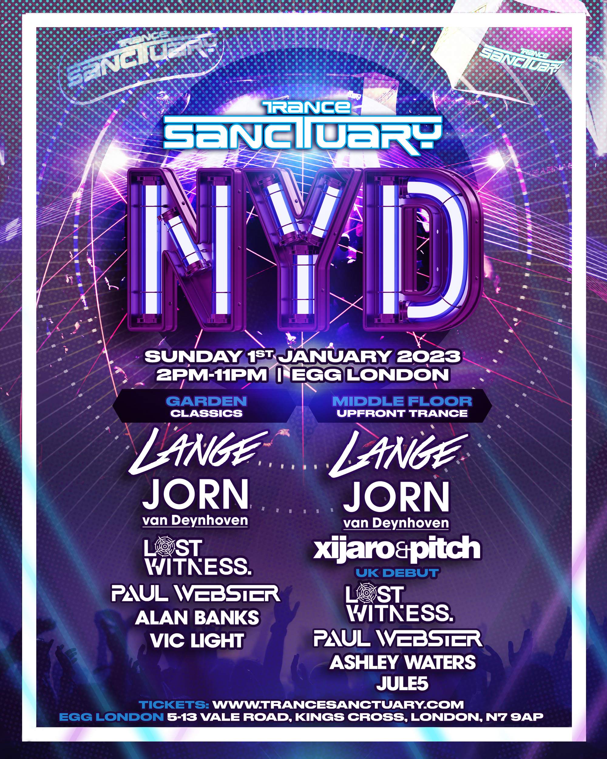 Trance Sanctuary NYD (Daytime) at Egg London, London