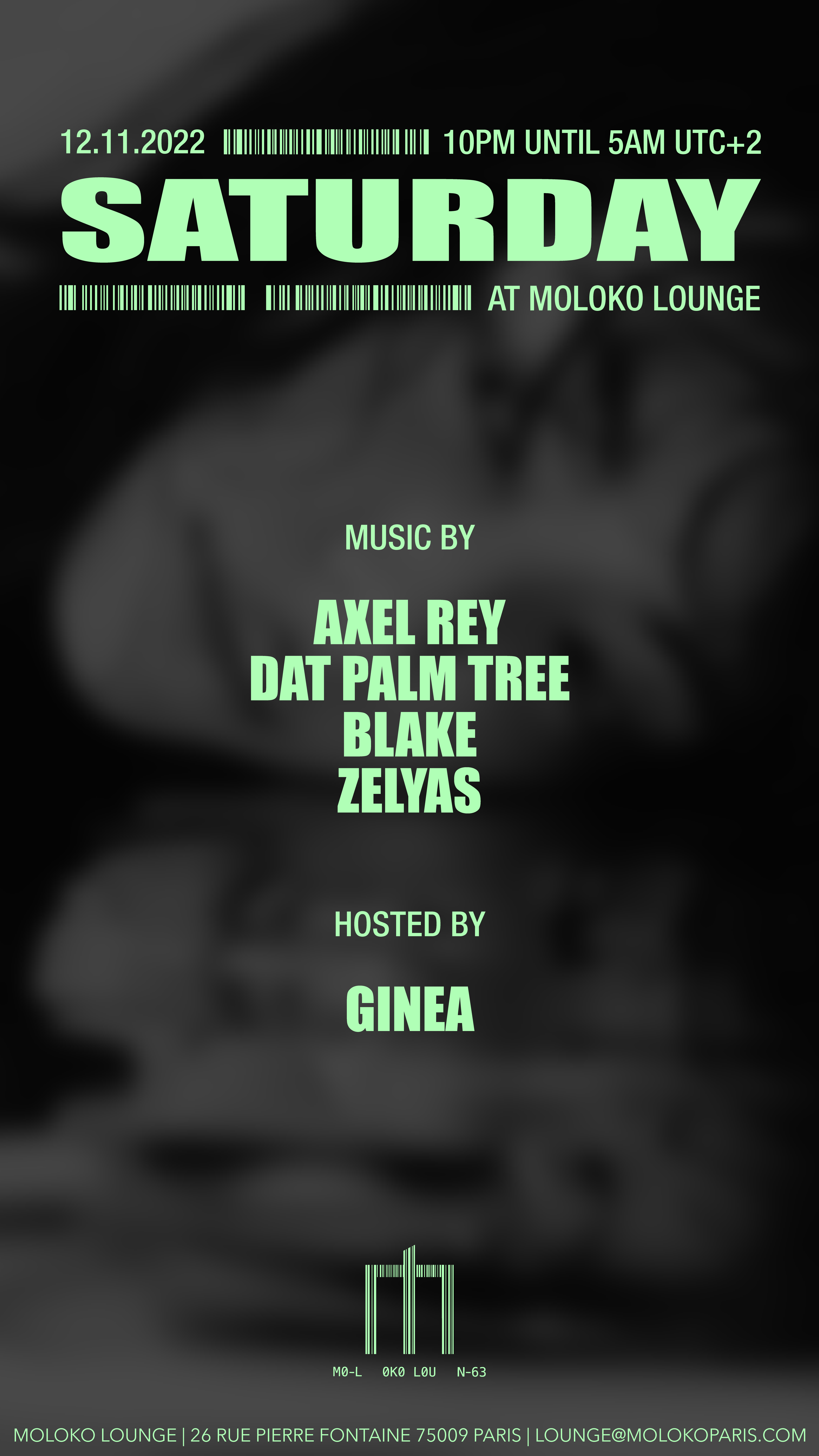 Moloko Lounge Saturday - Dat Palm Tree / Axel Rey / Blake / Zelyas at ...