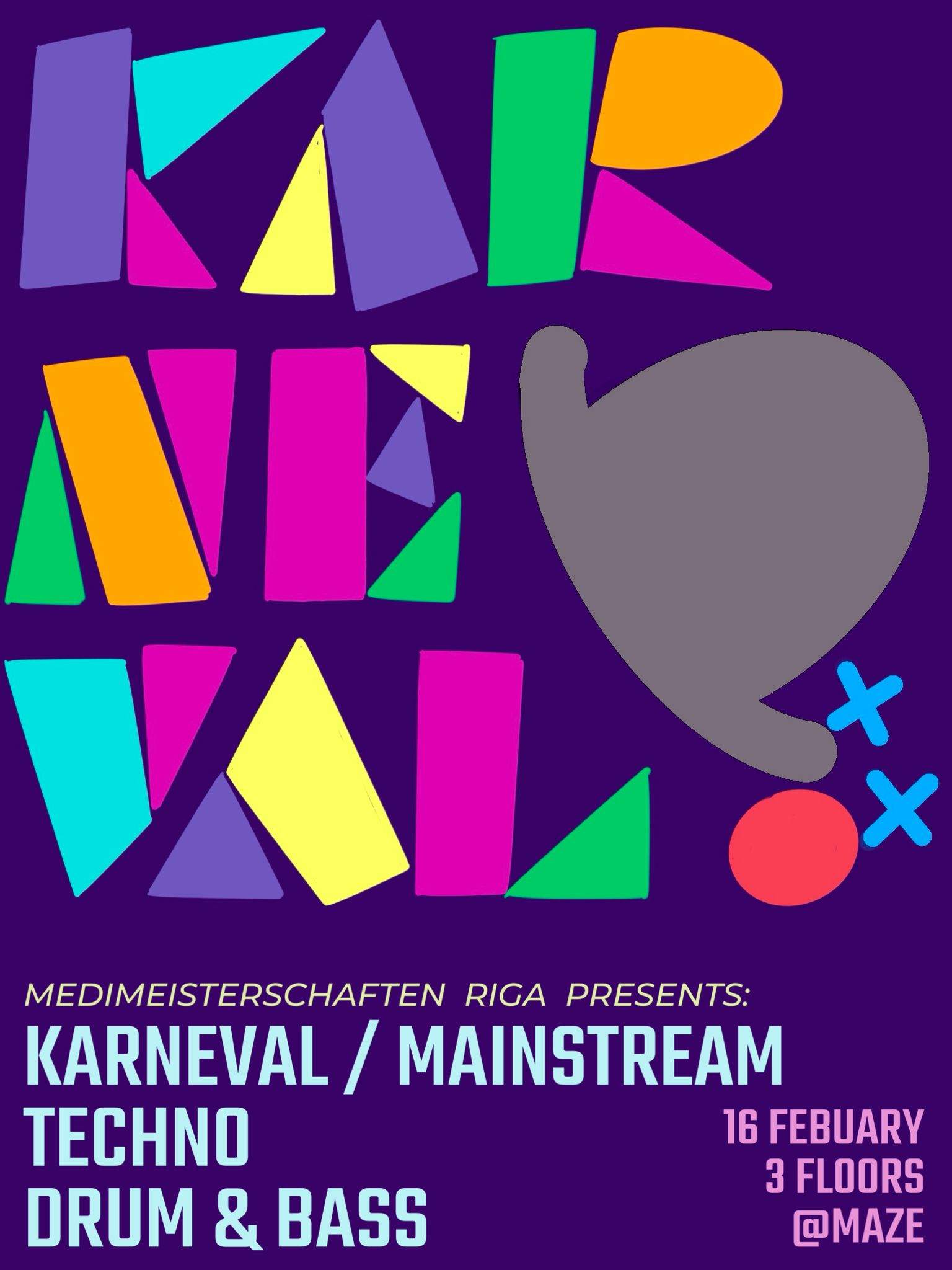 CARNIVAL TECHNO DNB & 2000 SAGE at Maze, Riga