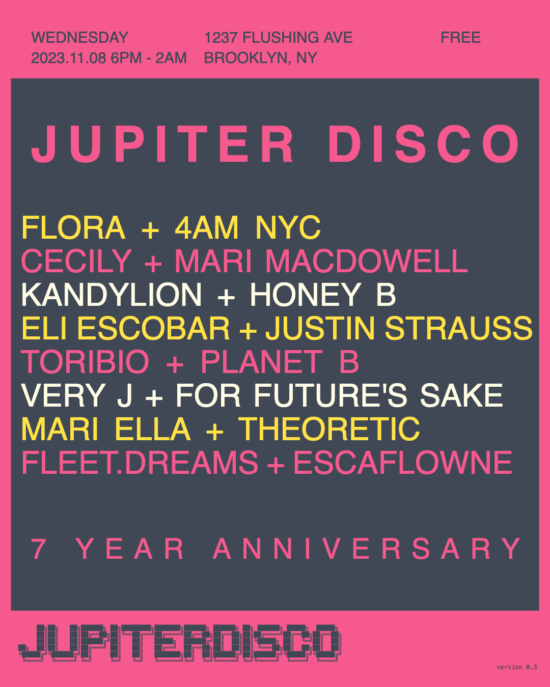 7 YRS of Jupiter Disco // ANNIVERSARY B2B EXTRAVAGANZA en Jupiter Disco ...