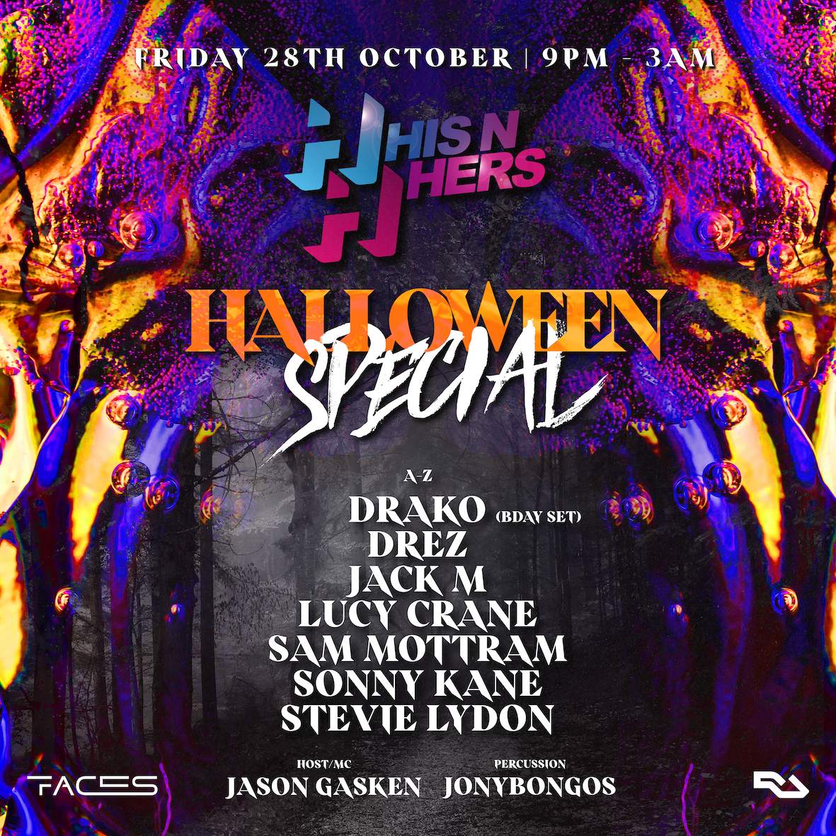 His N Hers Halloween Special at Faces, London