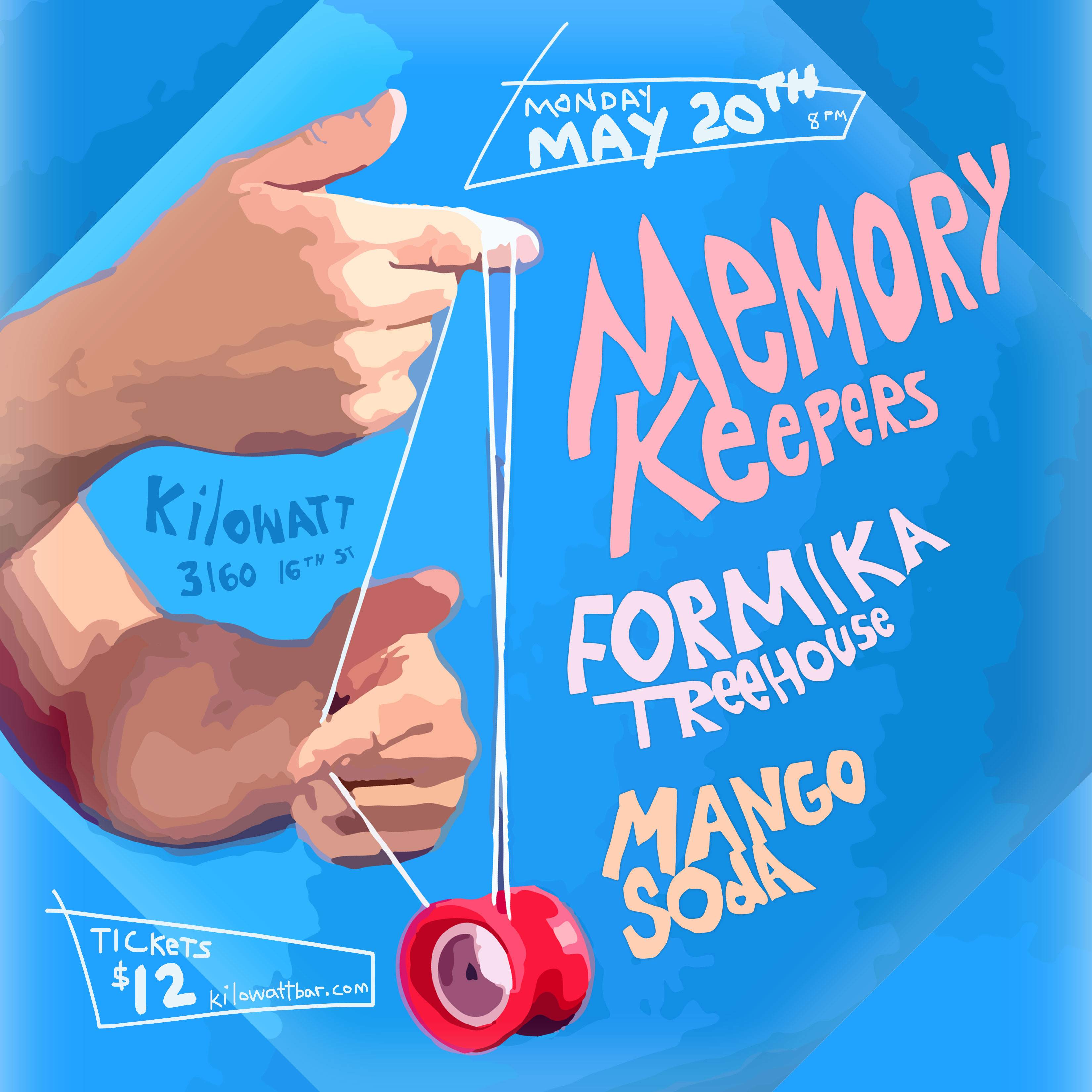 Memory Keepers with Formika Treehouse & Mango Soda at Kilowatt Bar, San ...