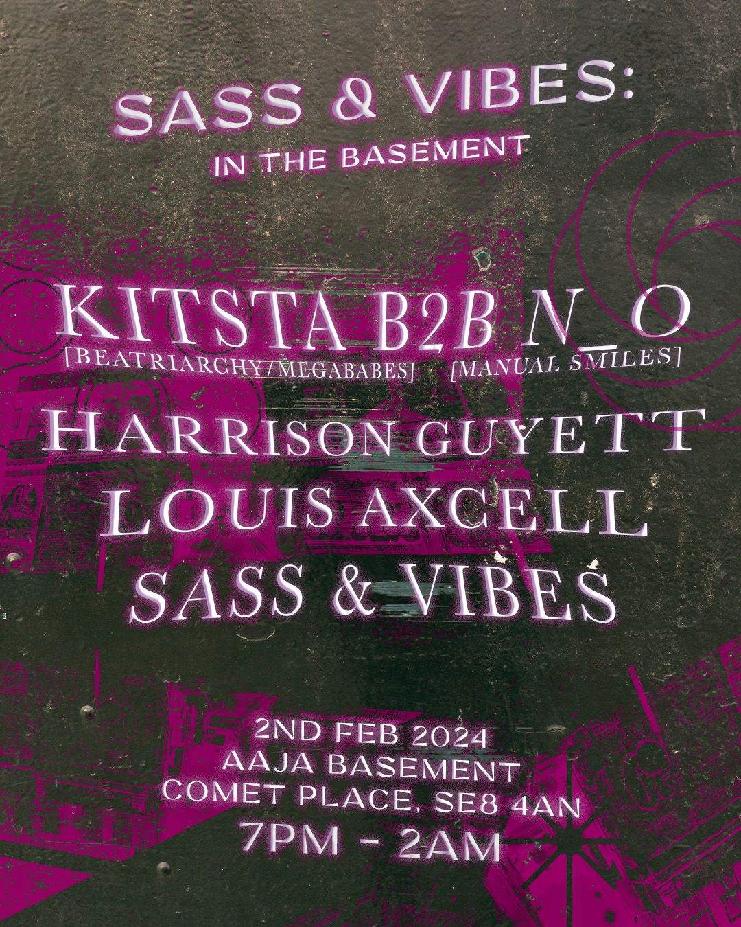 SASS AND VIBES; In The Basement at TBA - AAJA Basement (Deptford High ...