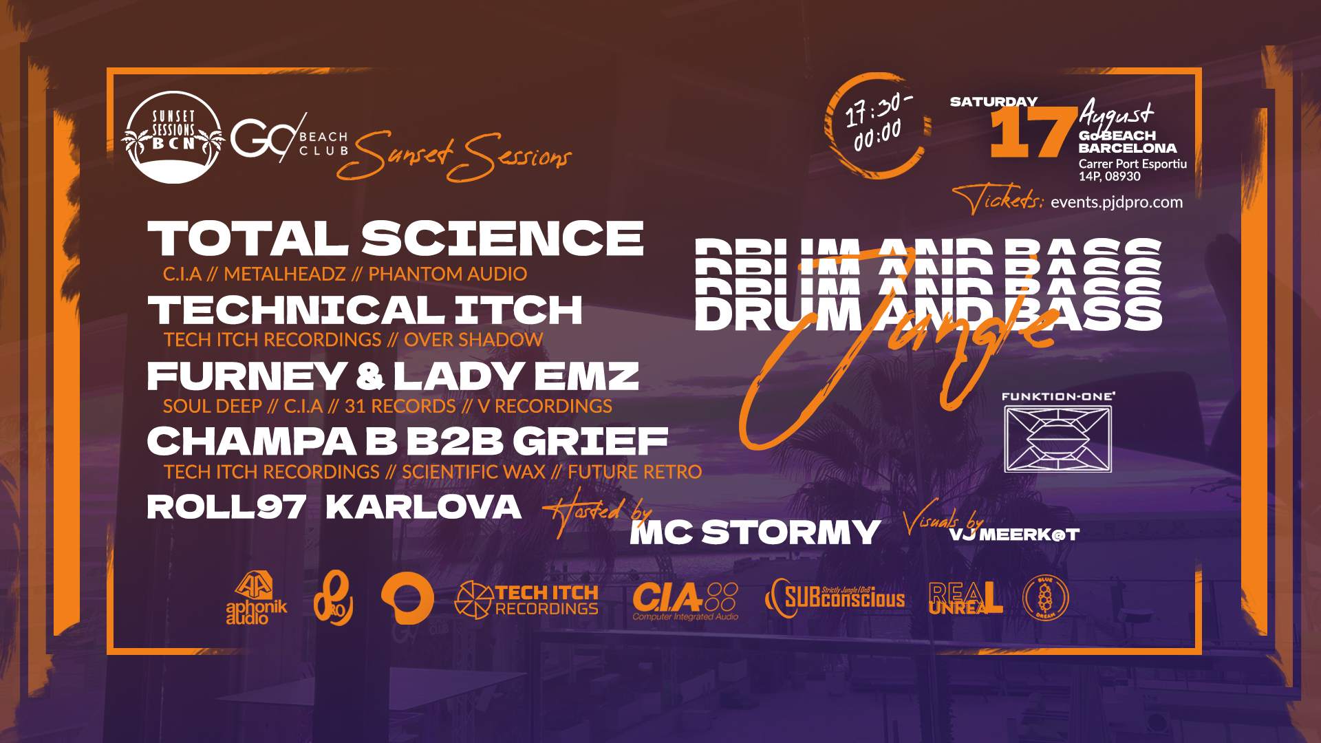 SUNSET SESSIONS // DNB SHOWCASE // Total Science - Technical Itch - Furney & Lady Emz at GO ...
