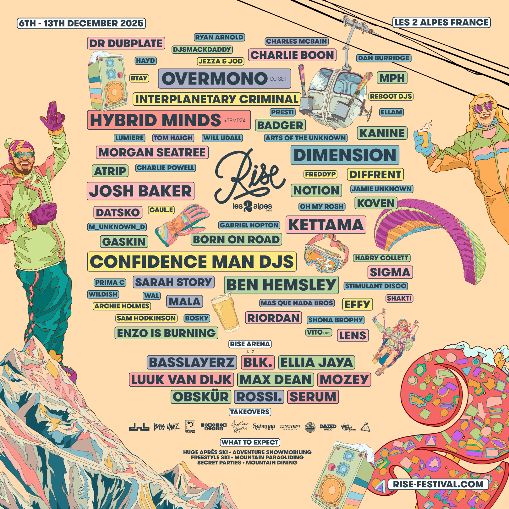 Rise Festival 2025 at Les Deux Alpes, South East