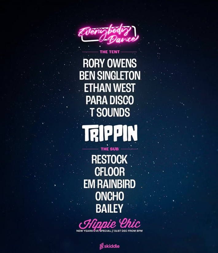 Everybody Dance x Trippin : New Years Eve at Hippie Chic, Liverpool