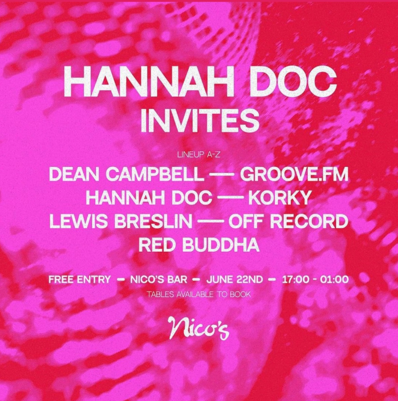 Hannah Doc Invites at Nico's Bar, Glasgow