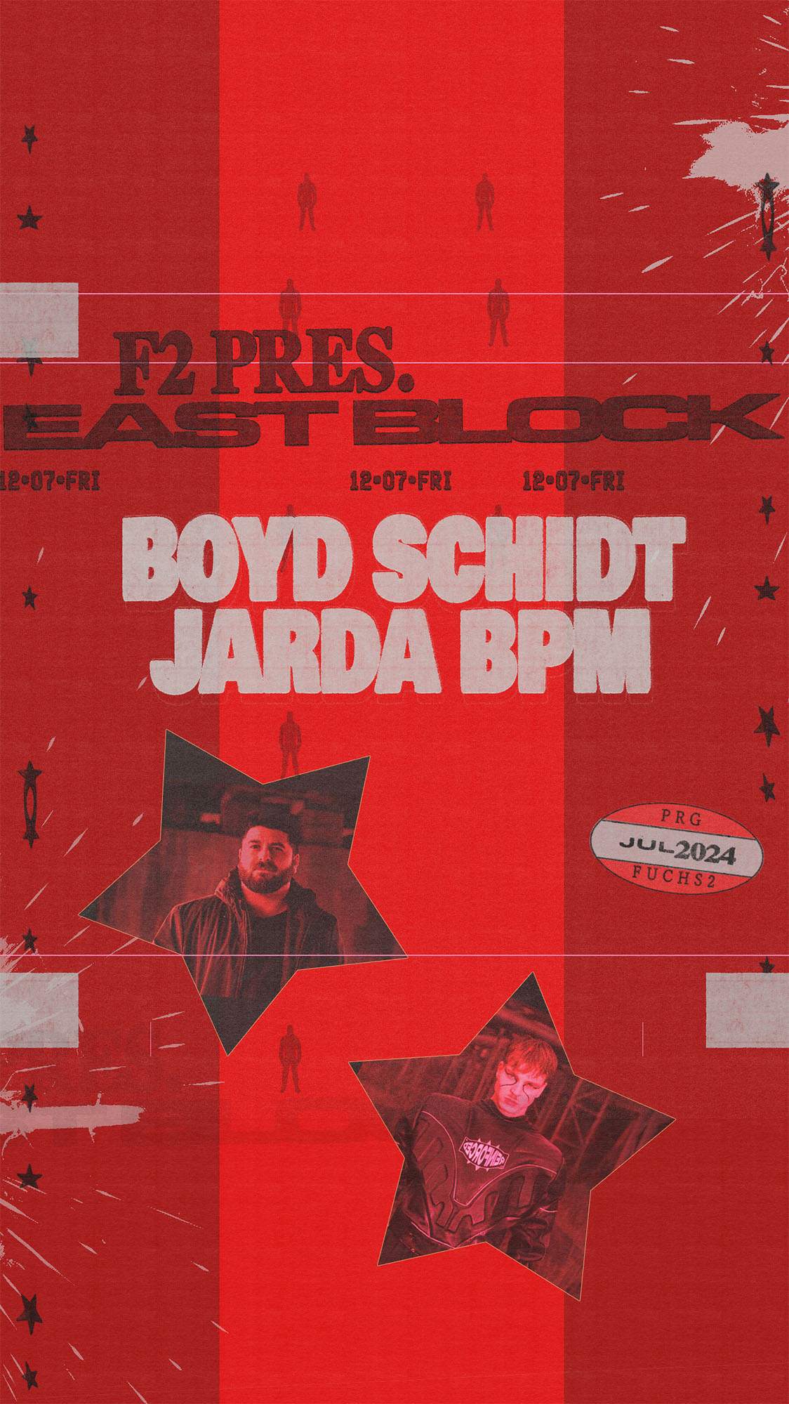 EAST BLOCK: Boyd Schidt ☆ jardabpm at Fuchs2, Prague · Tickets