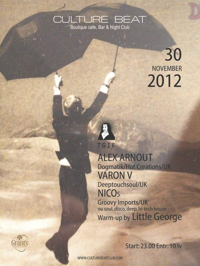 TGIF! with Alex Arnout, Varon V & Nikos bei Culture Beat, Sofia