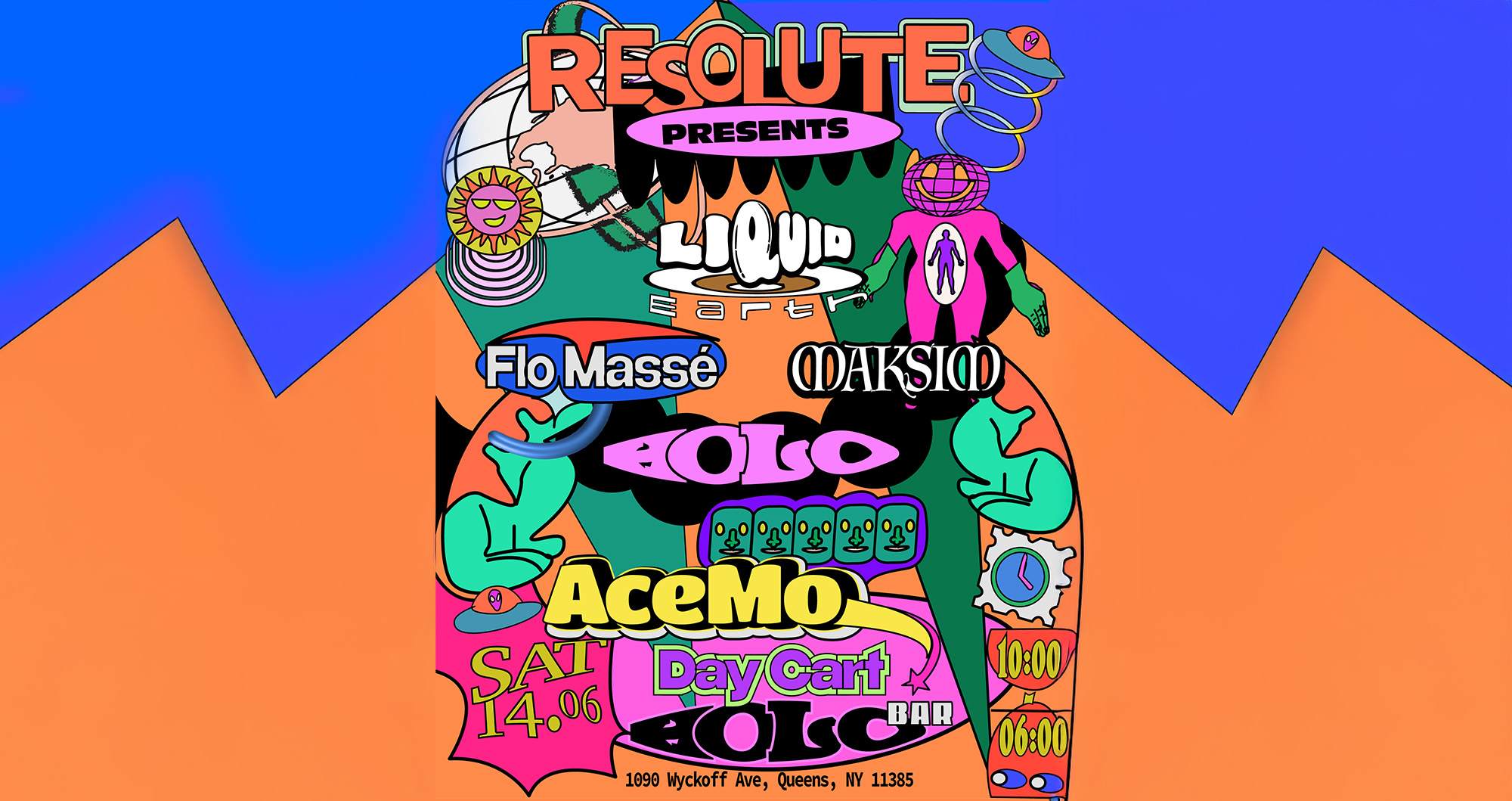 ReSolute with Liquid Earth, Flo Massé, AceMo & More at H0L0, New York City