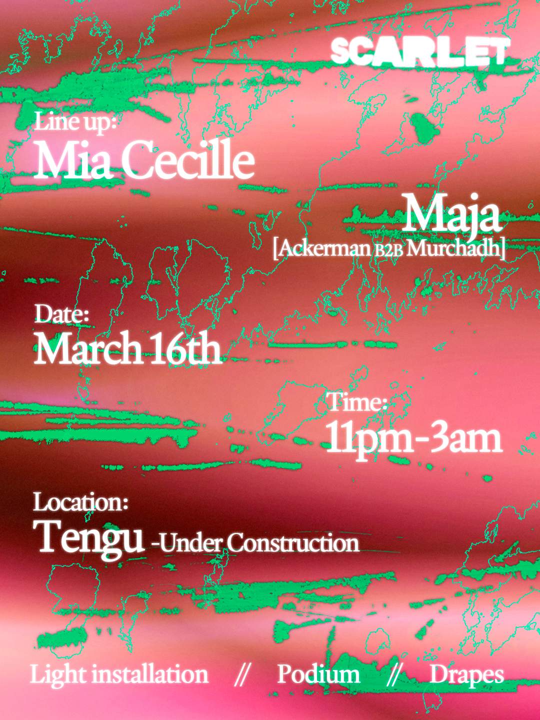 SCARLET presents: Mia Cecille & Maja at Yamamori Tengu, Dublin