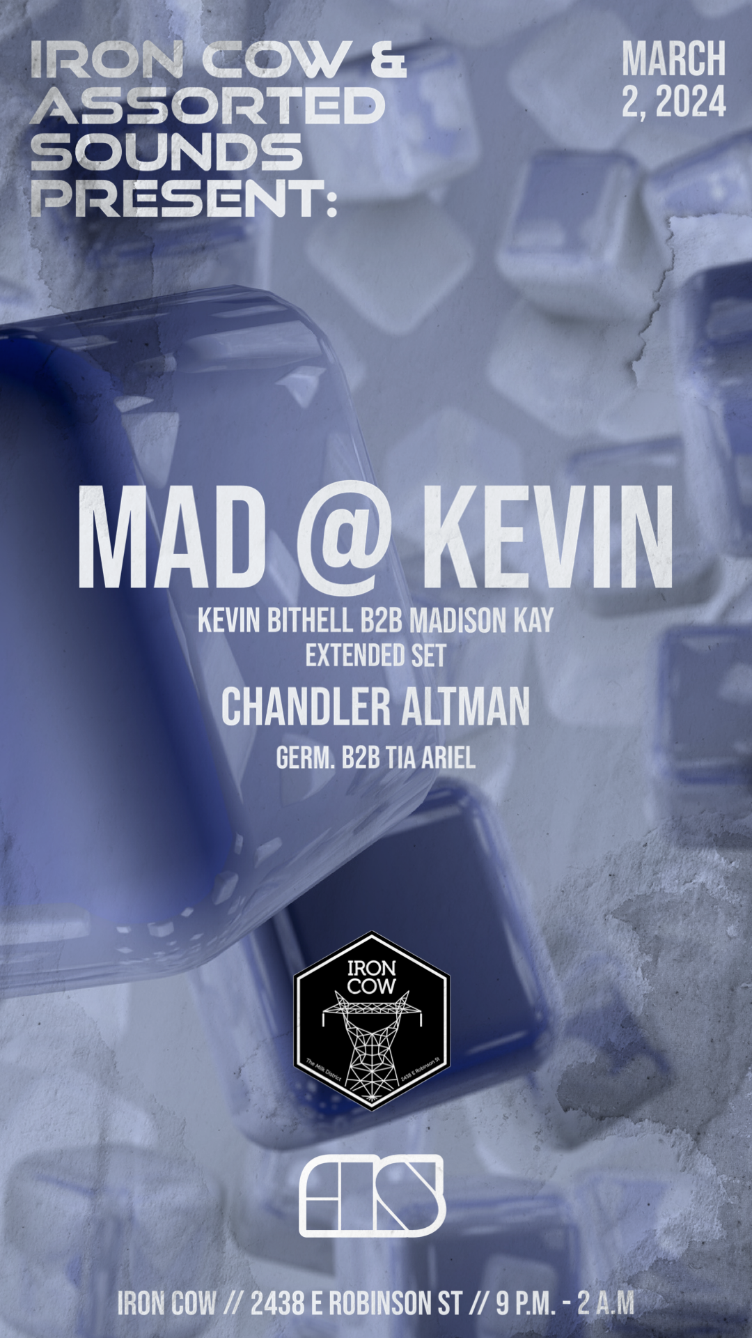 Assorted Sounds & Iron Cow present: Mad at Kevin (MIA) at Iron Cow, Orlando
