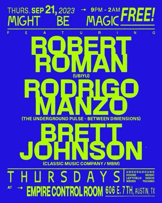 MBM Thursdays with Robert Roman, Rodrigo Manzo, & Brett Johnson at ...