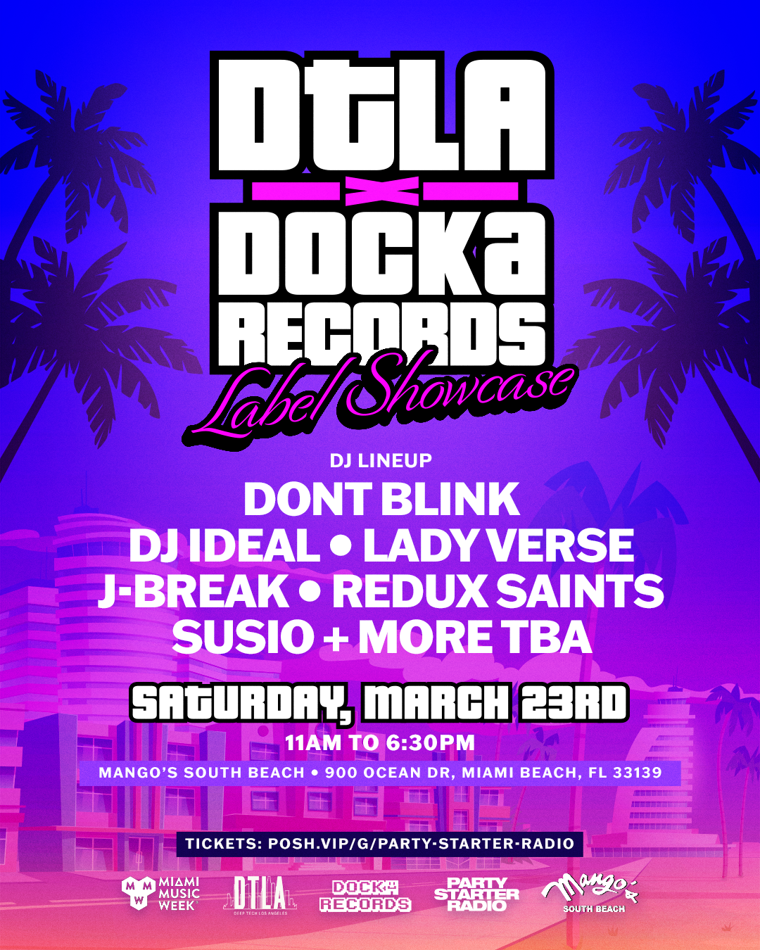 DTLA x Docka Records Label Showcase Miami Music Week at Mango's ...