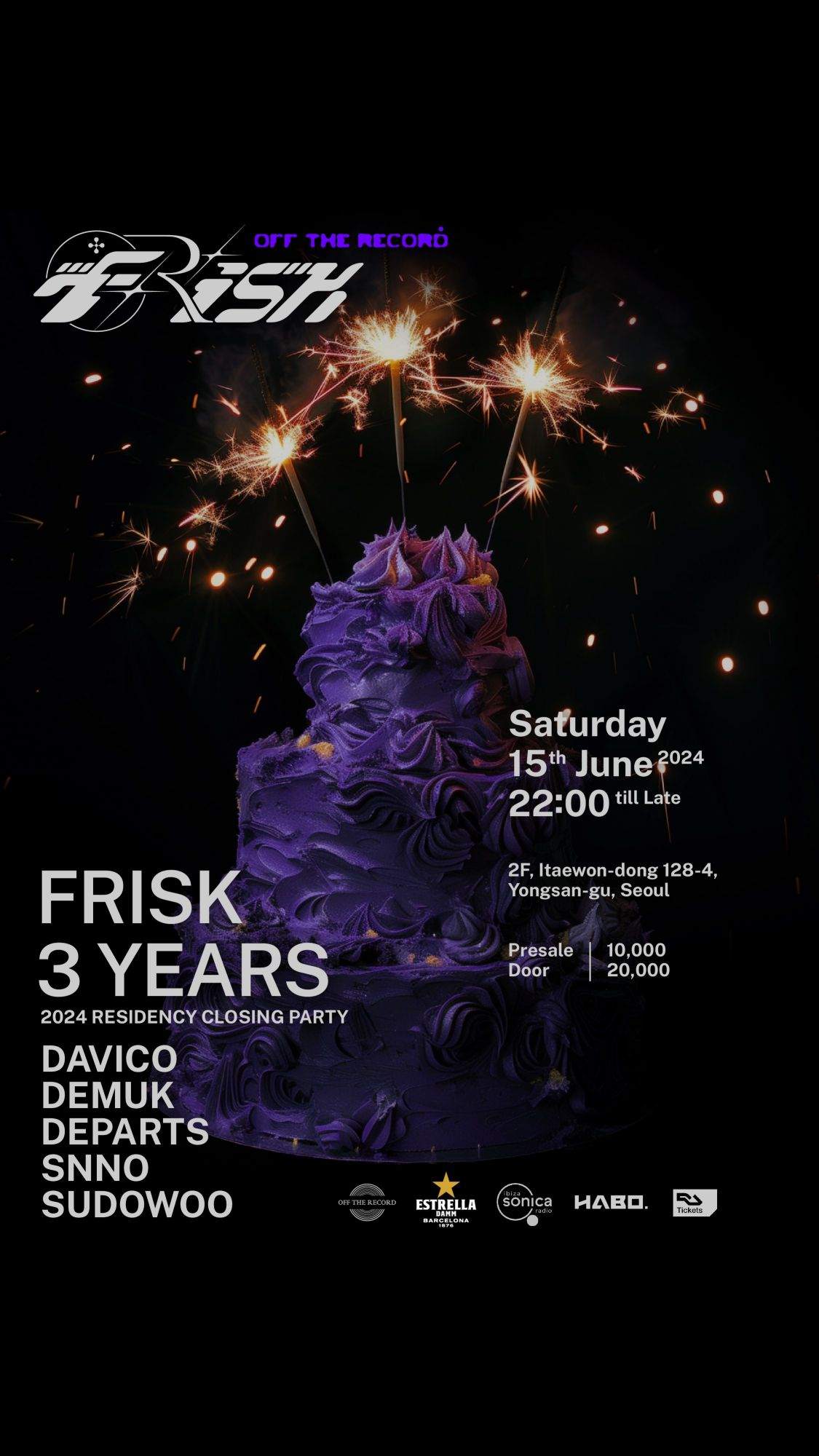 FRISK: OFF The Record Week 6 - 3yrs Anniversary at OFF The Record, Seoul