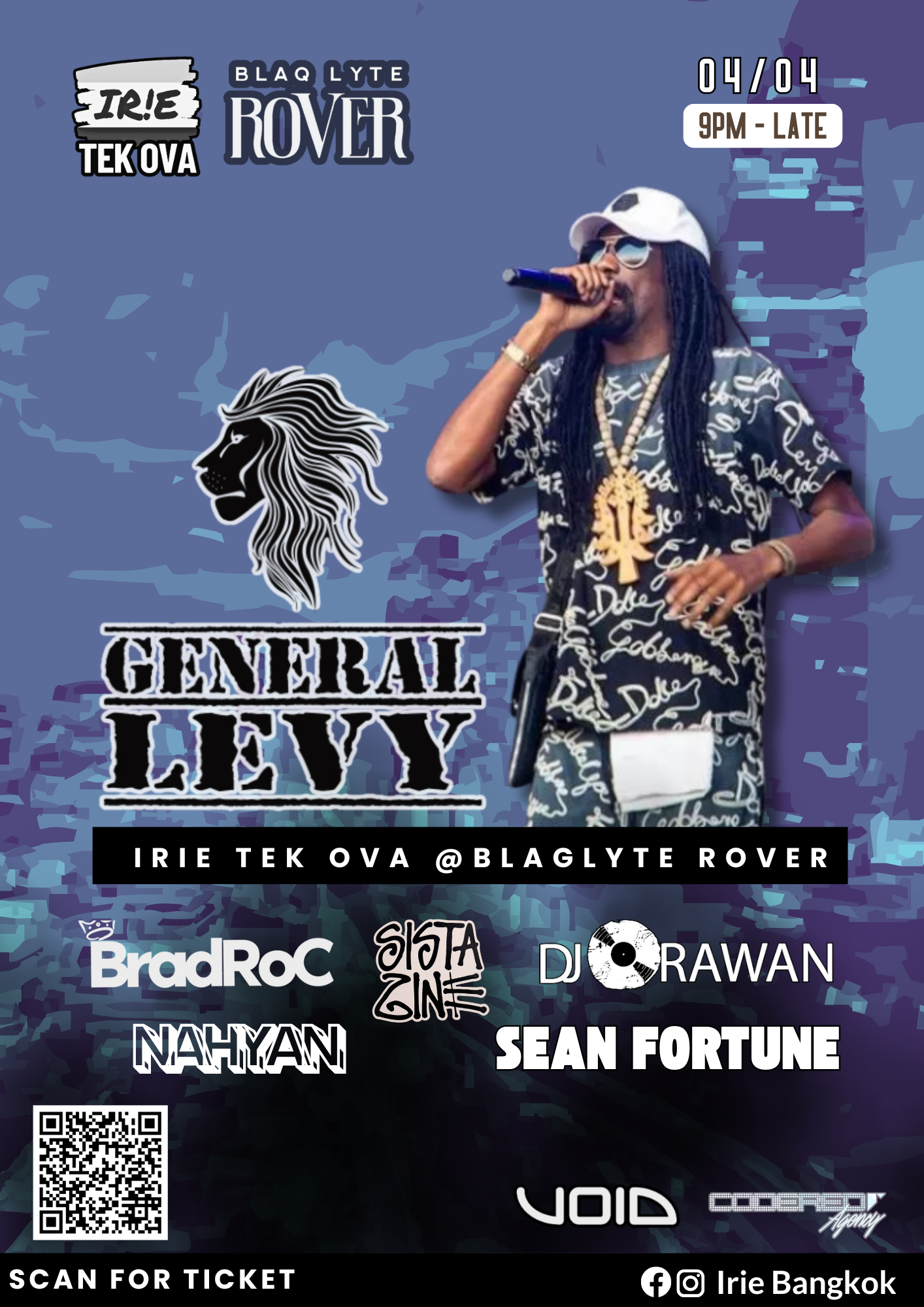 General Levy x Irie Take Over at Blaqlyte Rover at Blaq Lyte Rover, Bangkok