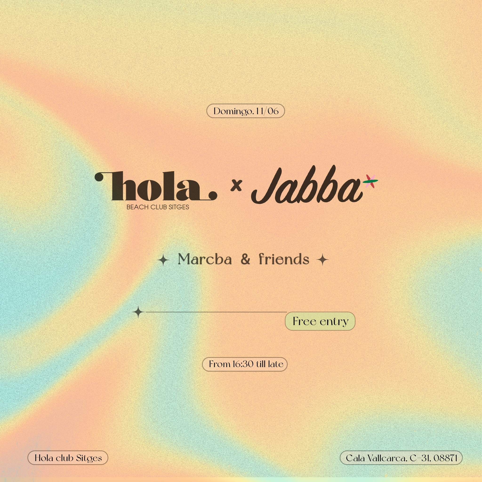 Hola x Jabba Sunday Open Air at Hola Club Sitges (Cala Vallcarca ...
