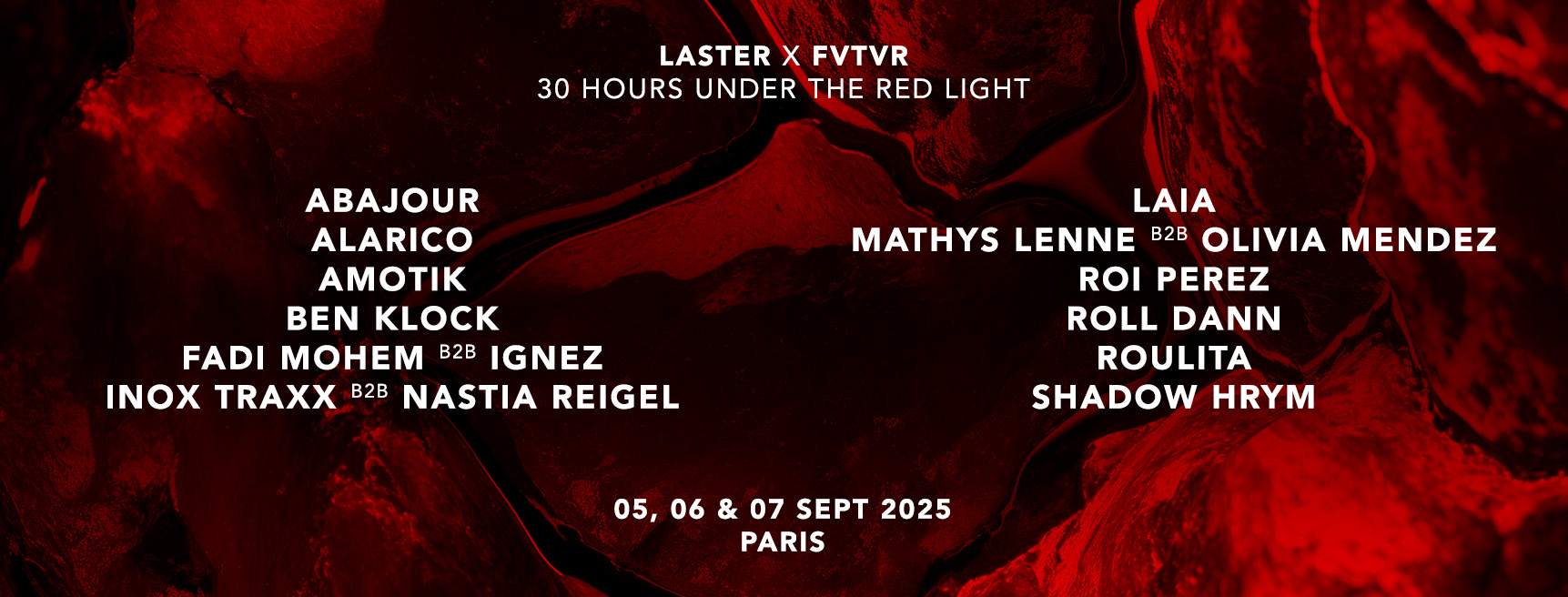LASTER x Fvtvr [30 HOURS UNDER THE RED LIGHT] at Fvtvr, Paris