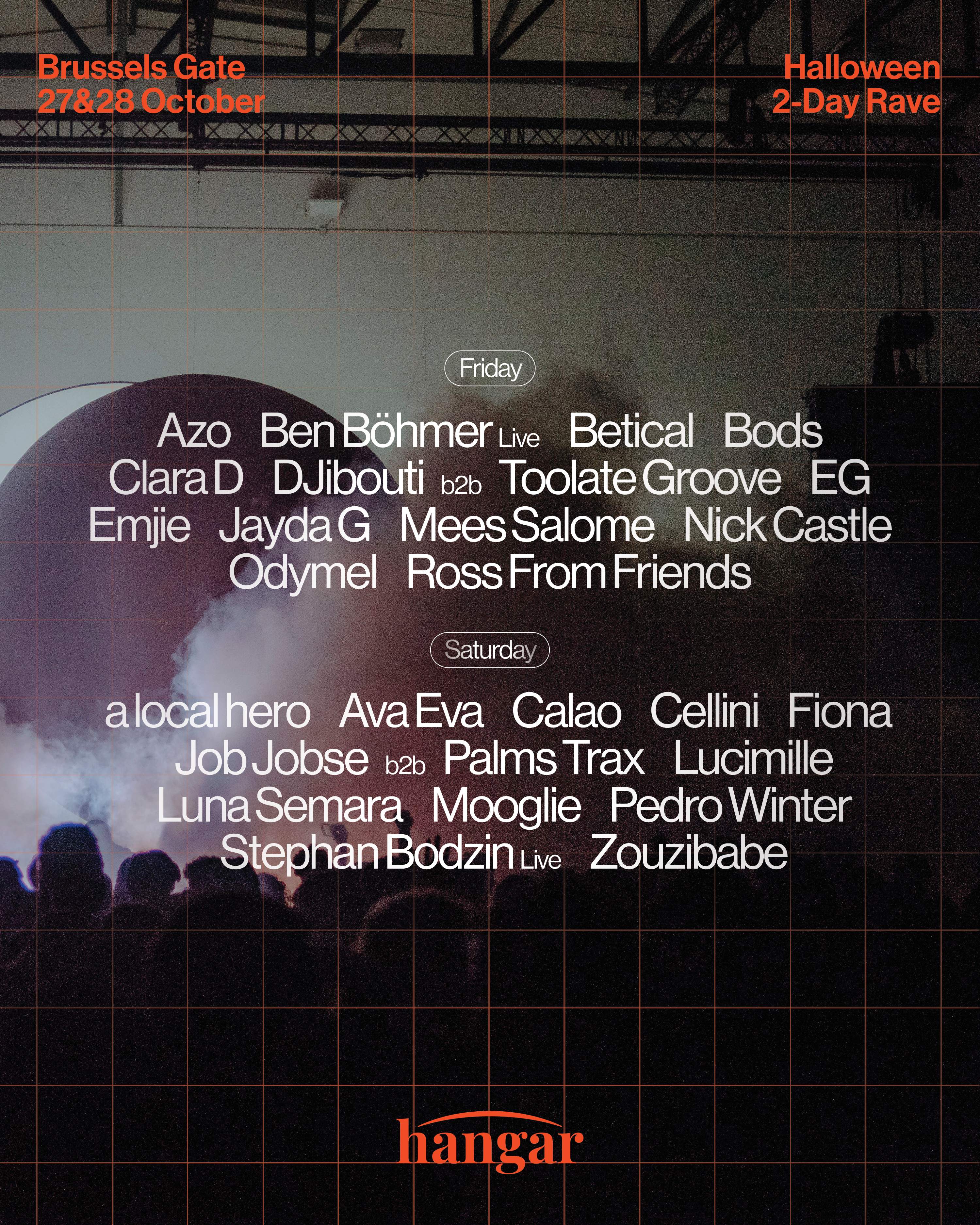 Hangar HALLOWEEN 2023 - 2-DAY INDOOR RAVE at Brussels Kart, Belgium