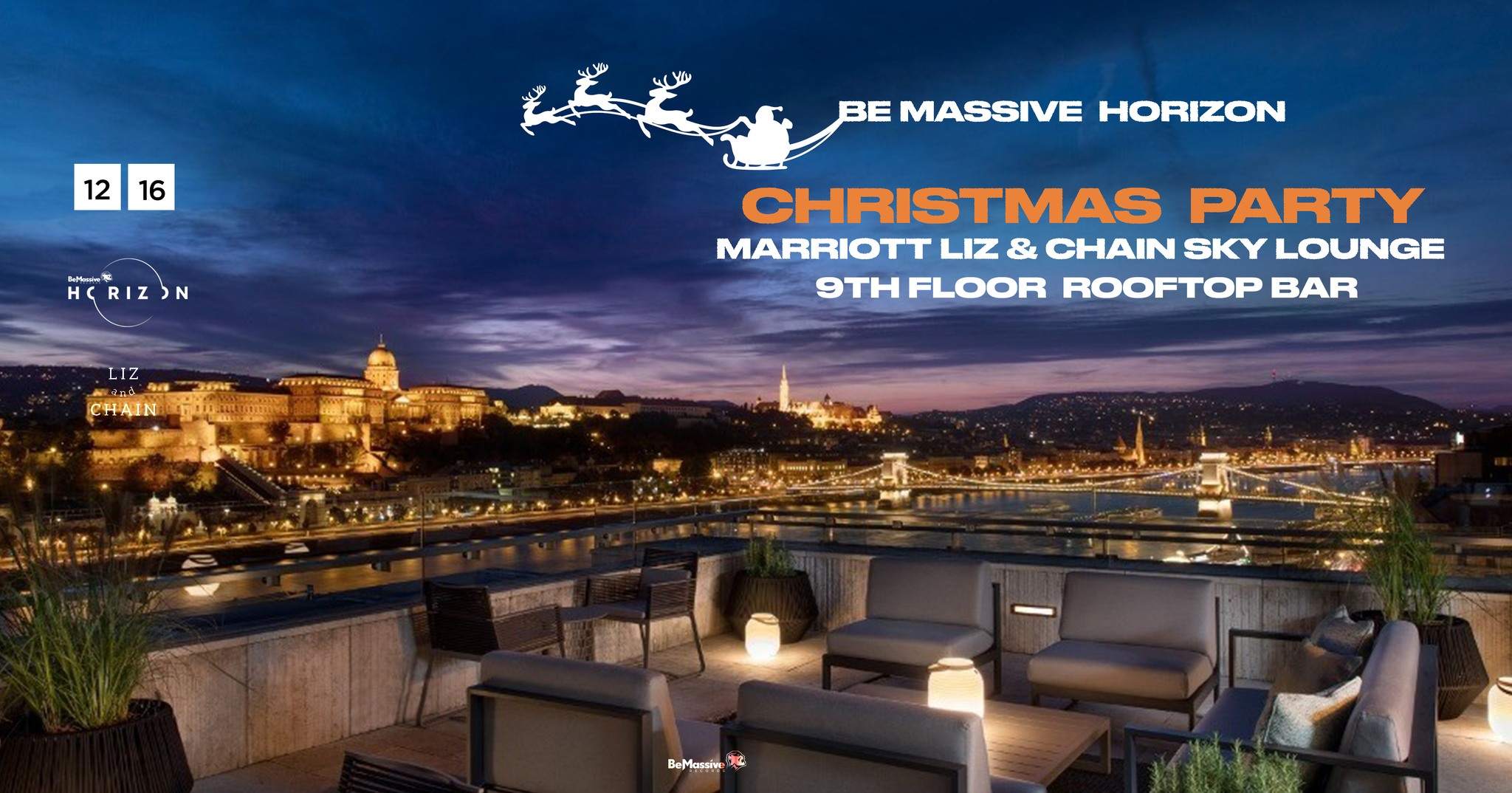 Be Massive Christmas Party x 9th floor Marriott Hotel Sky Bar Liz ...