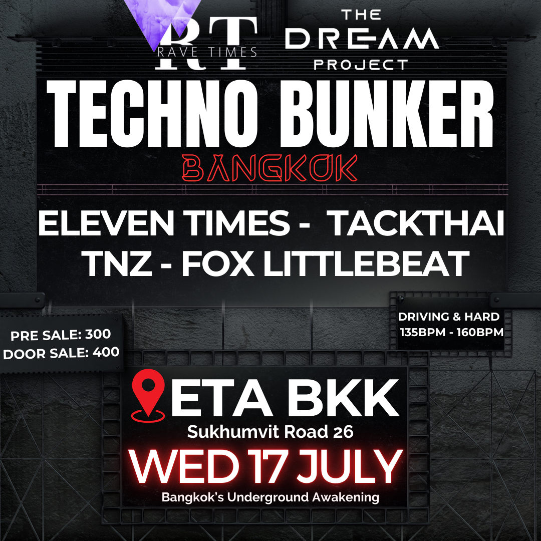 TECHNO Bunker - ETA Club Bangkok, by Rave Times at ETA, Bangkok