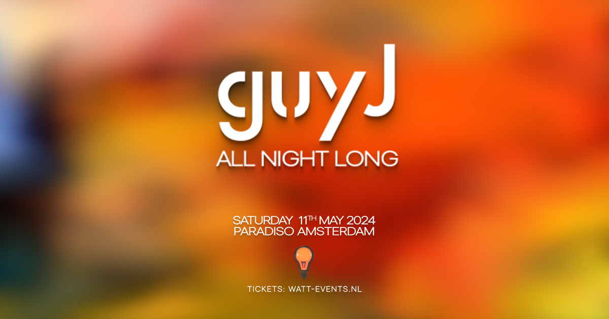 Guy J all night long at Paradiso, Amsterdam
