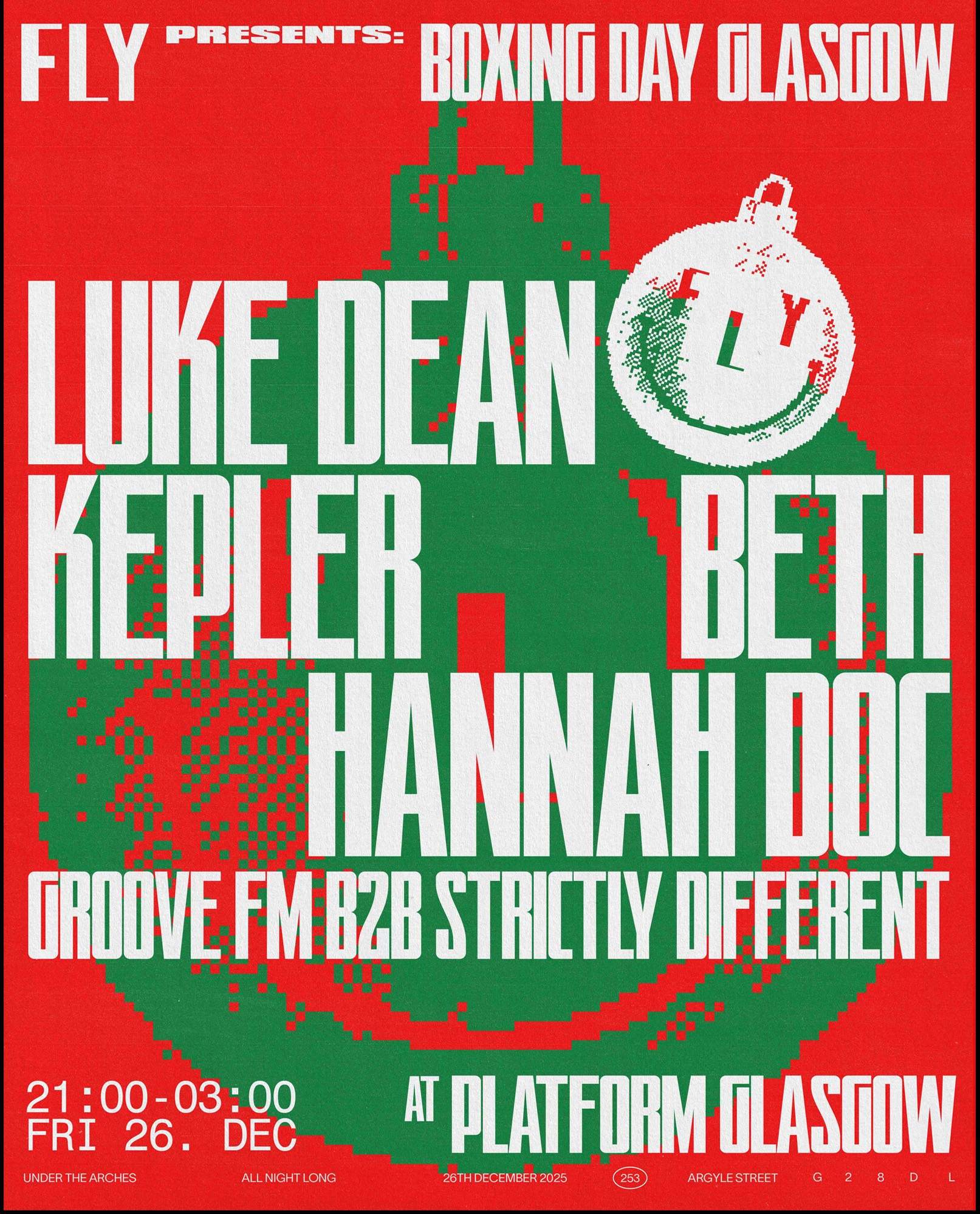 FLY // Boxing Day Special // Glasgow // Luke Dean, Kepler, BETH + more ...