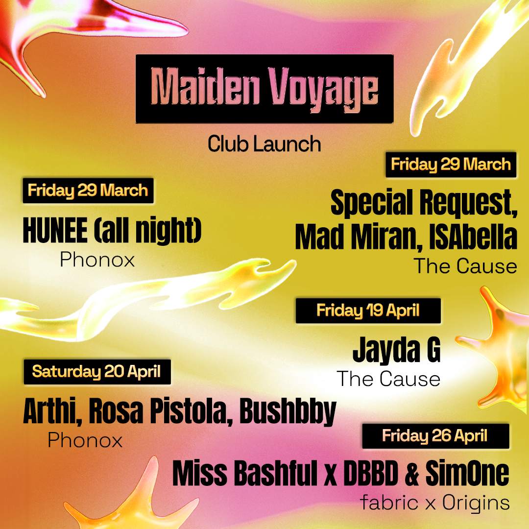 Maiden Voyage Club Launch 2024 at TBA - Across Multiple Venues, London