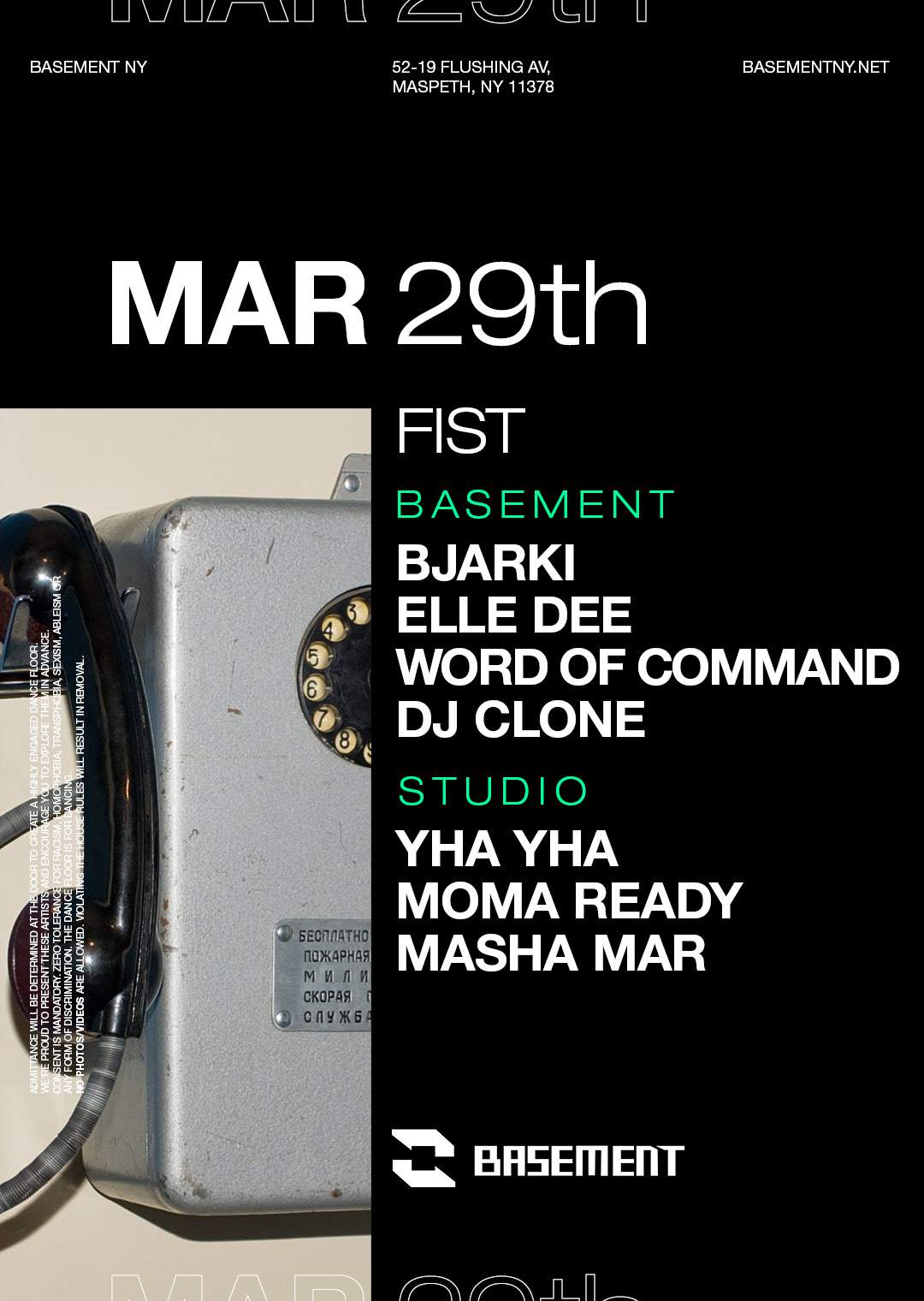 FIST: Bjarki / Elle Dee / Word of Command / DJ Clone / Yha Yha / MoMA ...