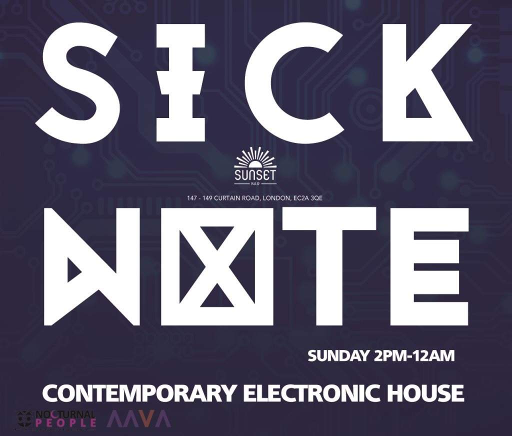 Sick Note Sessions Sundays at The Sunset Bar, London