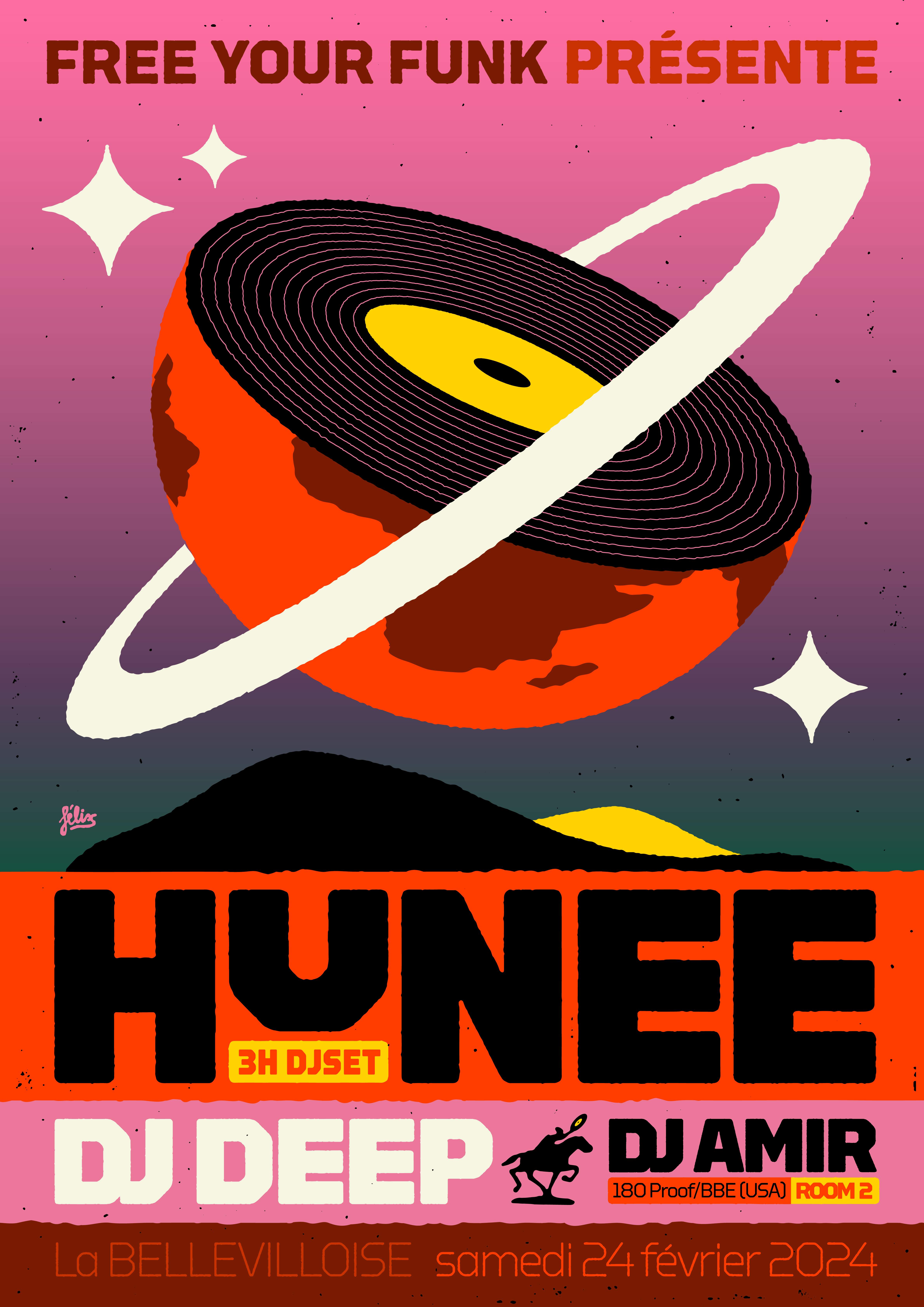 Free Your Funk: Hunee, DJ Amir, DJ Deep at La Bellevilloise, Paris