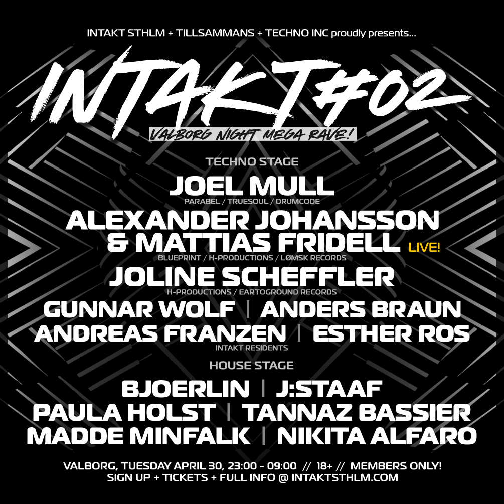 INTAKT #02: Valborg Warehouse Bonanza at Junkyard, Stockholm