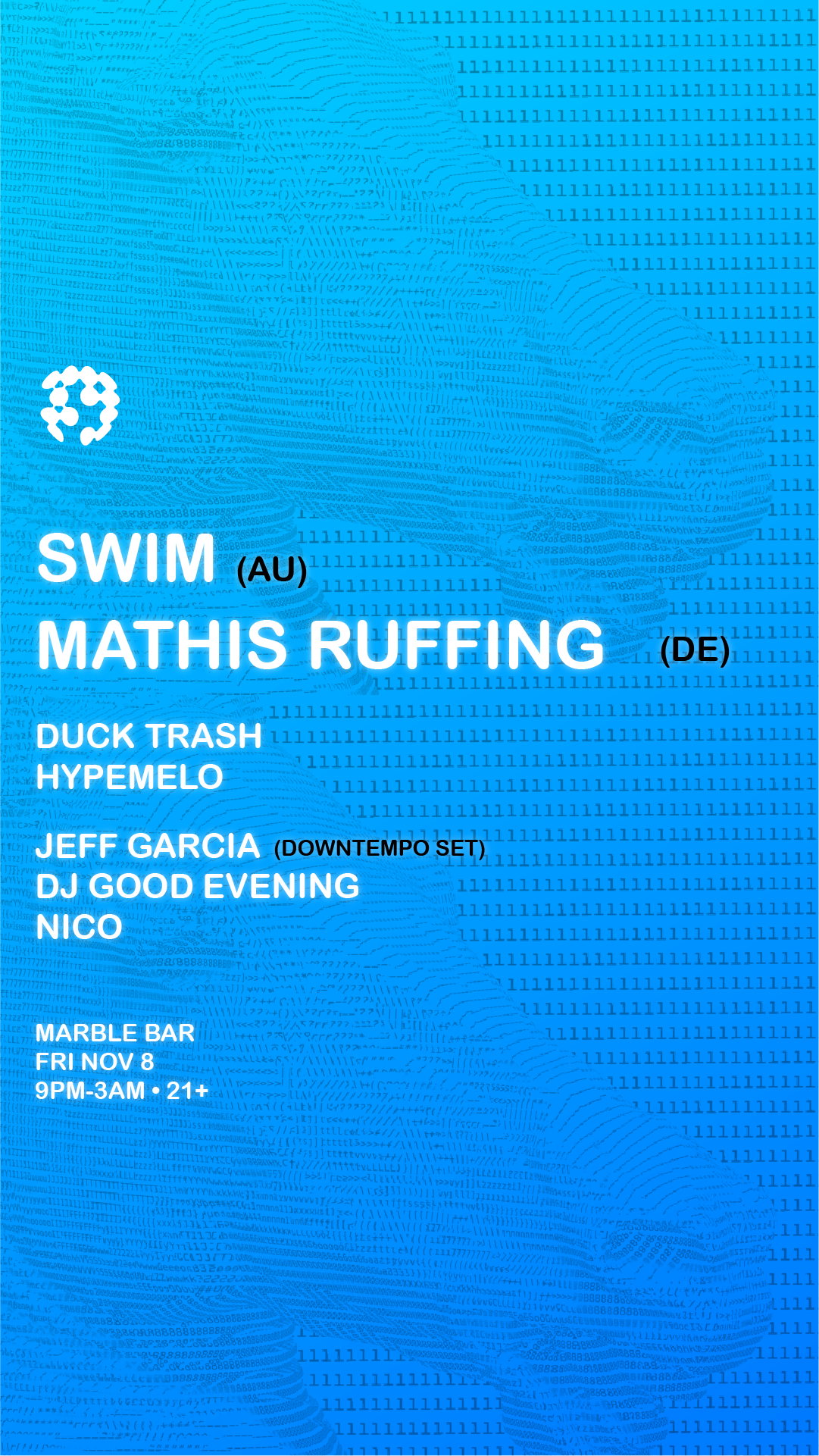 thrg Pres. SWIM and Mathis Ruffing with Duck Trash and hypemelo at Marble Bar, Detroit