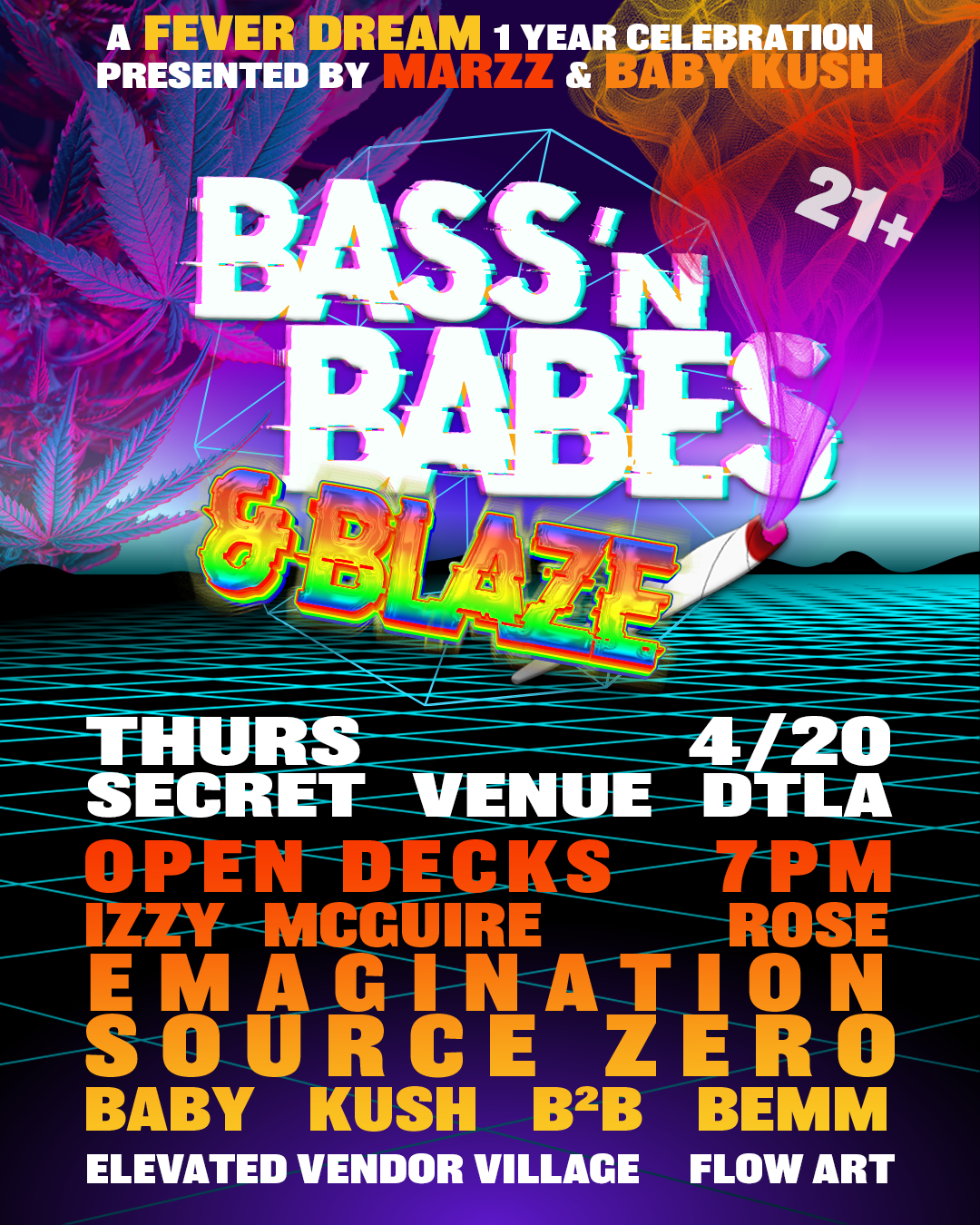 Bass n Babes n Blaze bij TBA - Secret Venue DTLA, Los Angeles